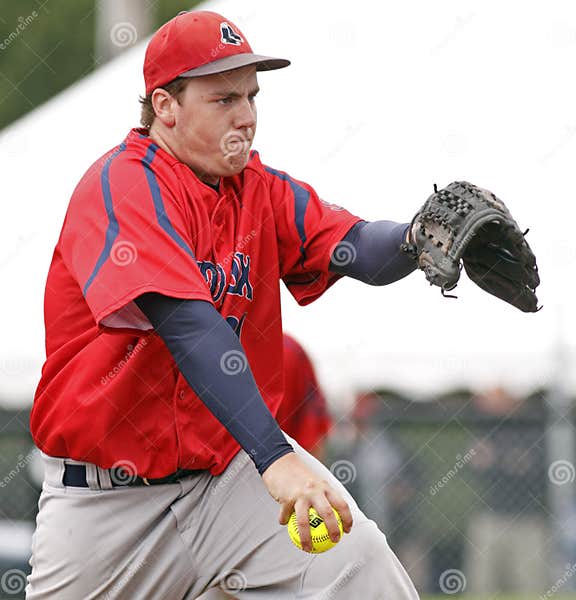 Fastpitch Softball Men Pitcher Throw Editorial Photo - Image of home ...