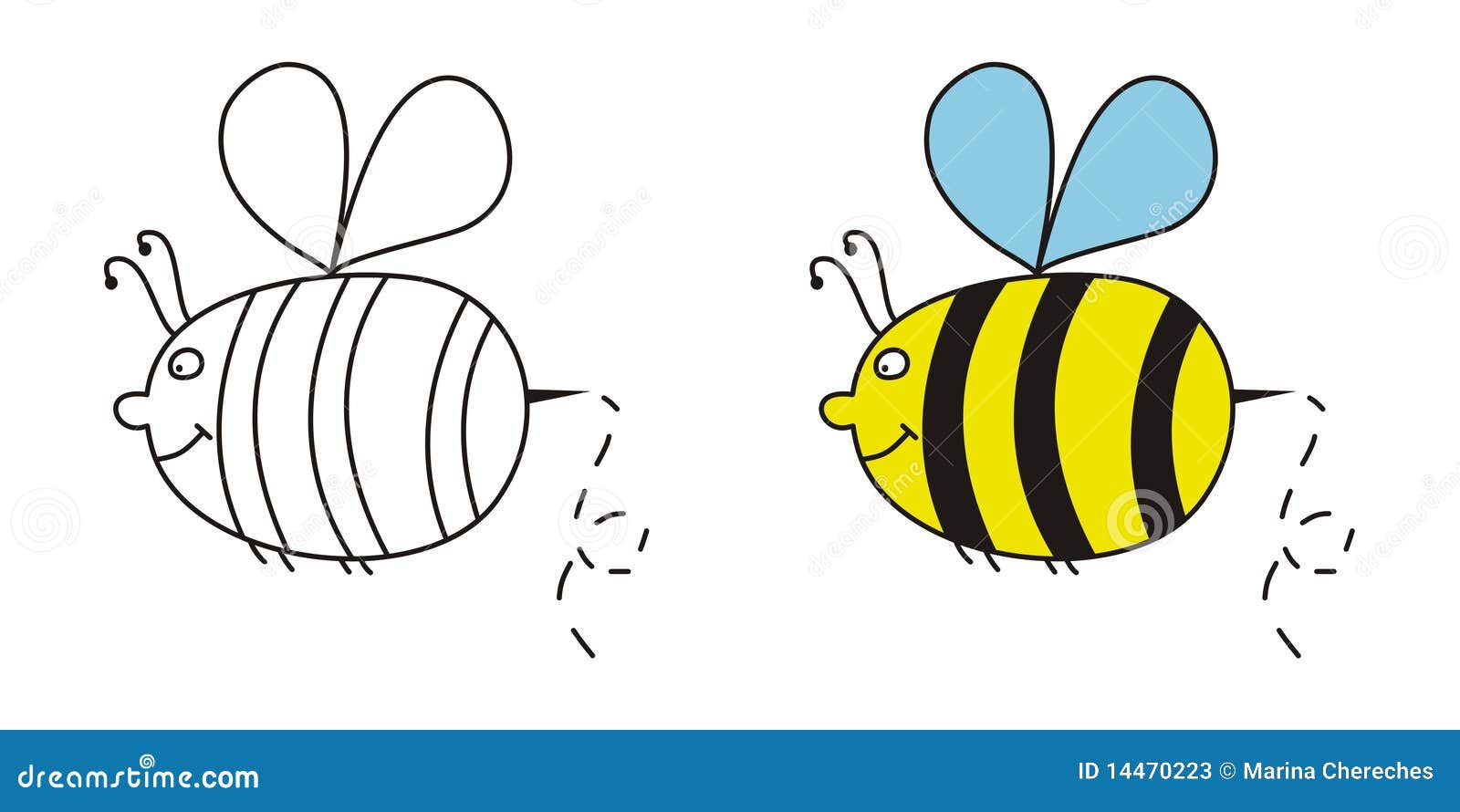 Fat bee stock vector. Illustration of cartoon, book, cute - 14470223