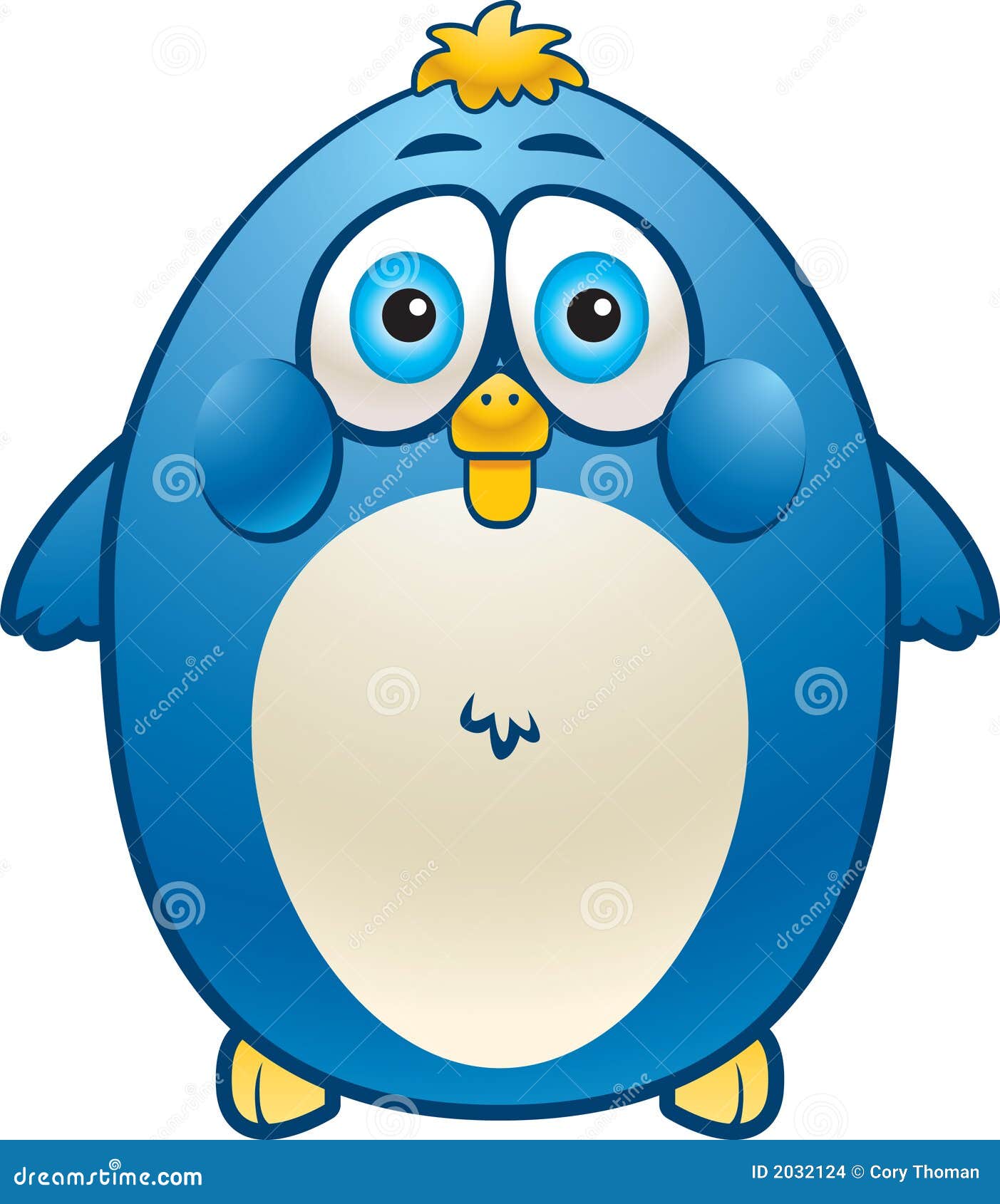 Fat Bird stock vector. Illustration of blue, vector, bird - 2032124