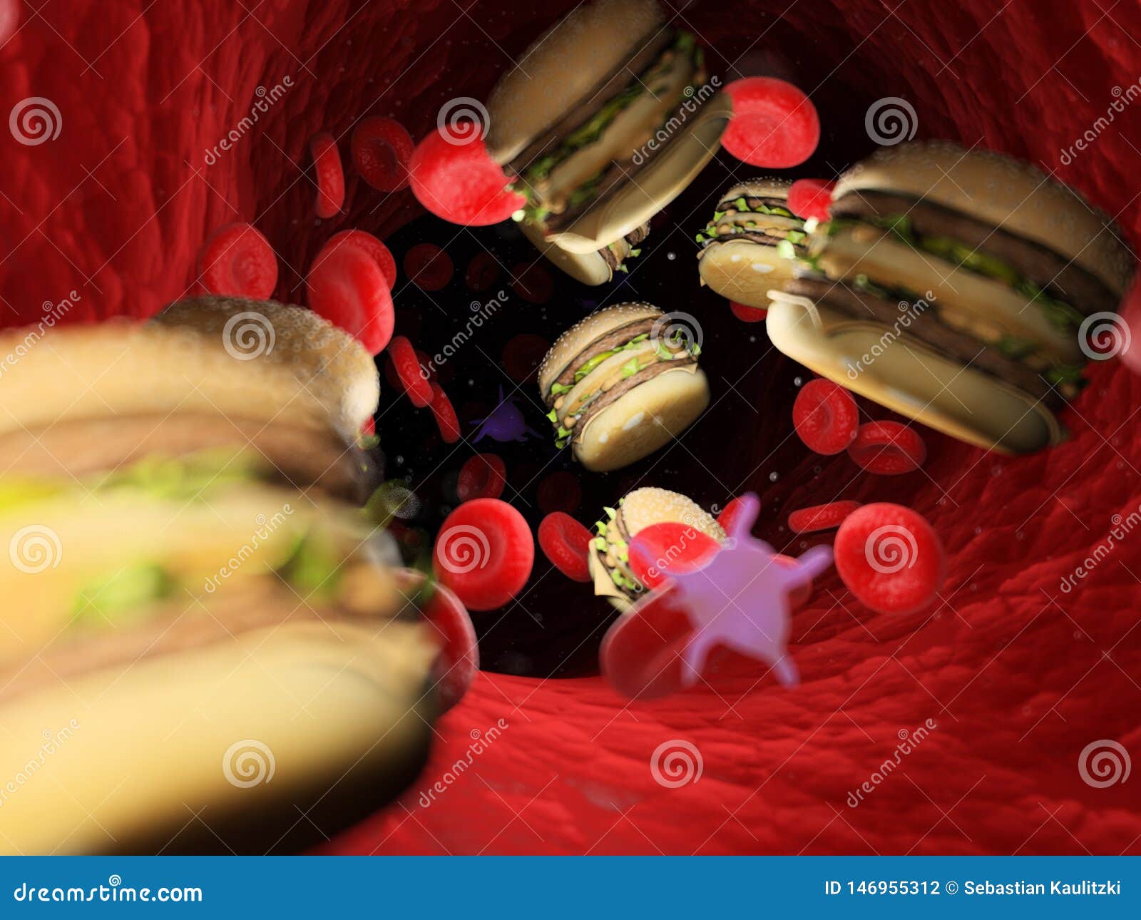 Fat in the blood stream stock illustration. Illustration of medical ...