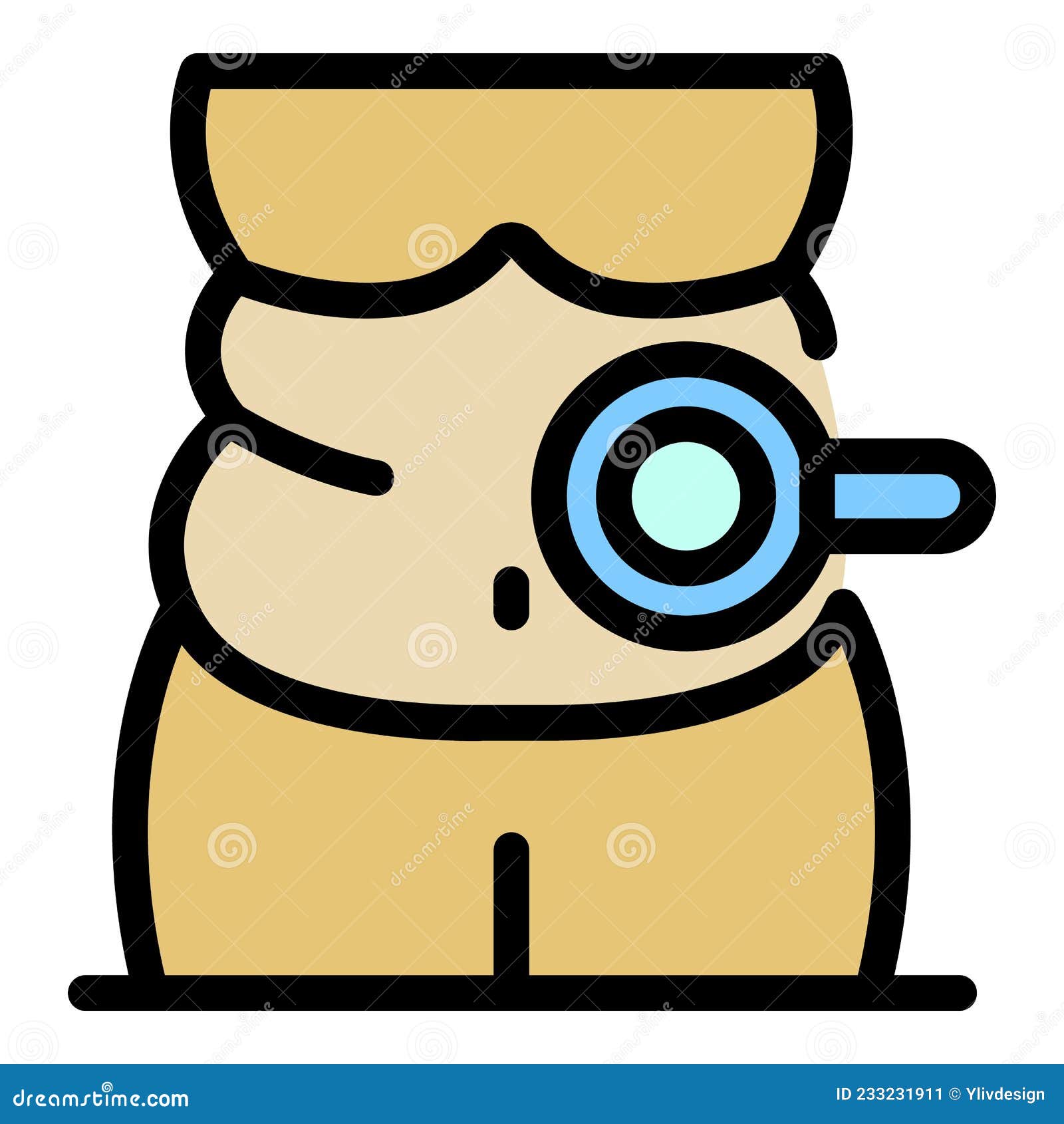 Fat Body Icon Color Outline Vector Stock Vector - Illustration of ...