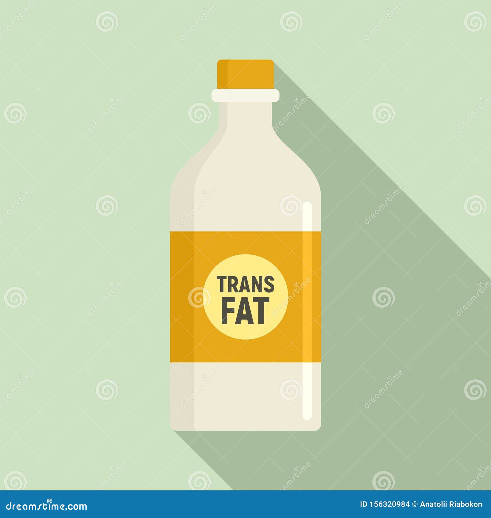 Fat Bottle Milk Icon, Flat Style Stock Vector - Illustration of label ...