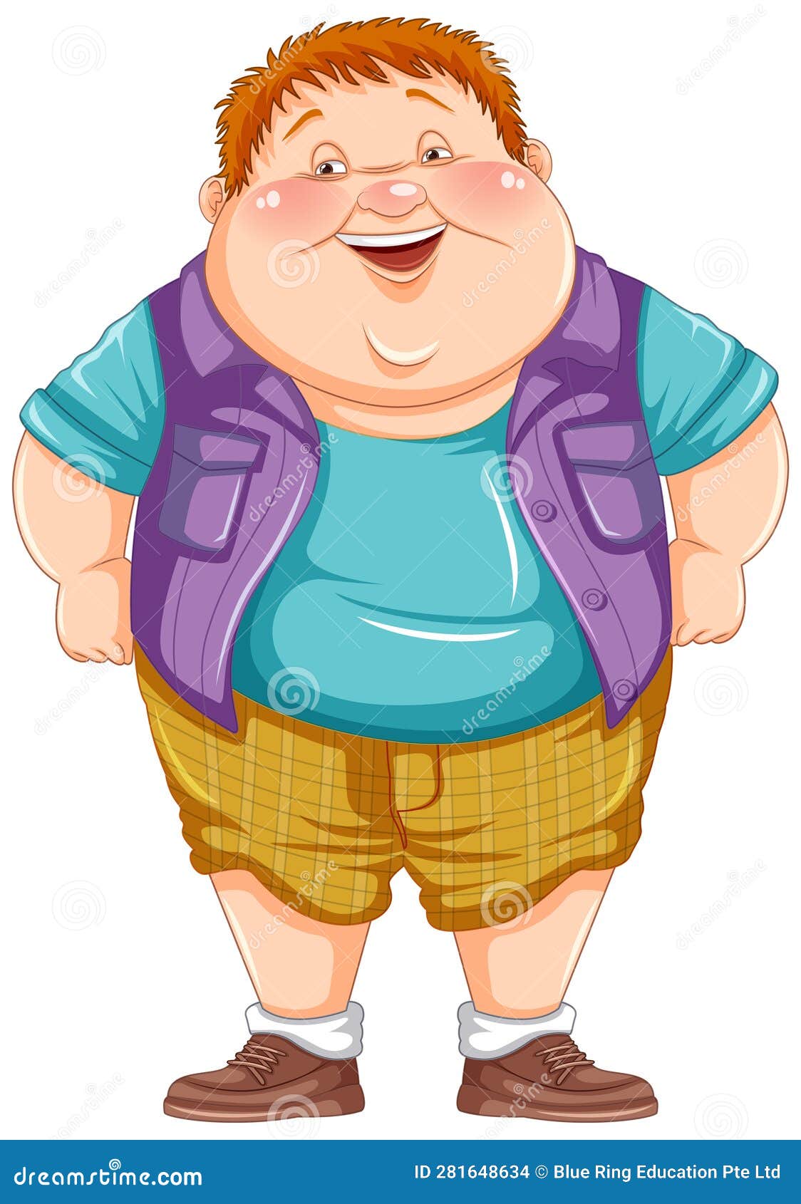 Fat boy cartoon character stock vector. Illustration of cartoon - 281648634