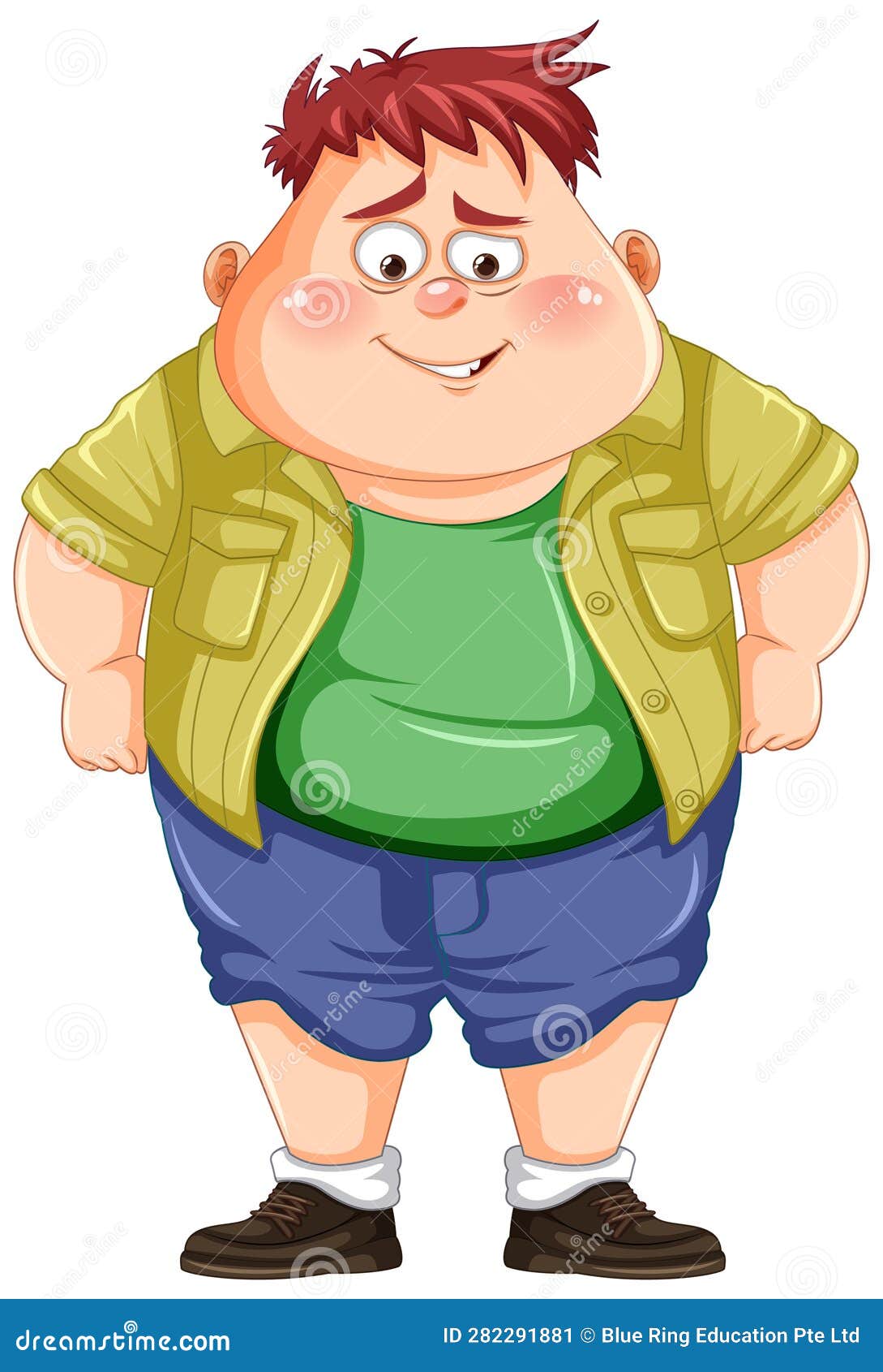 Fat boy cartoon character stock vector. Illustration of clip - 282291881