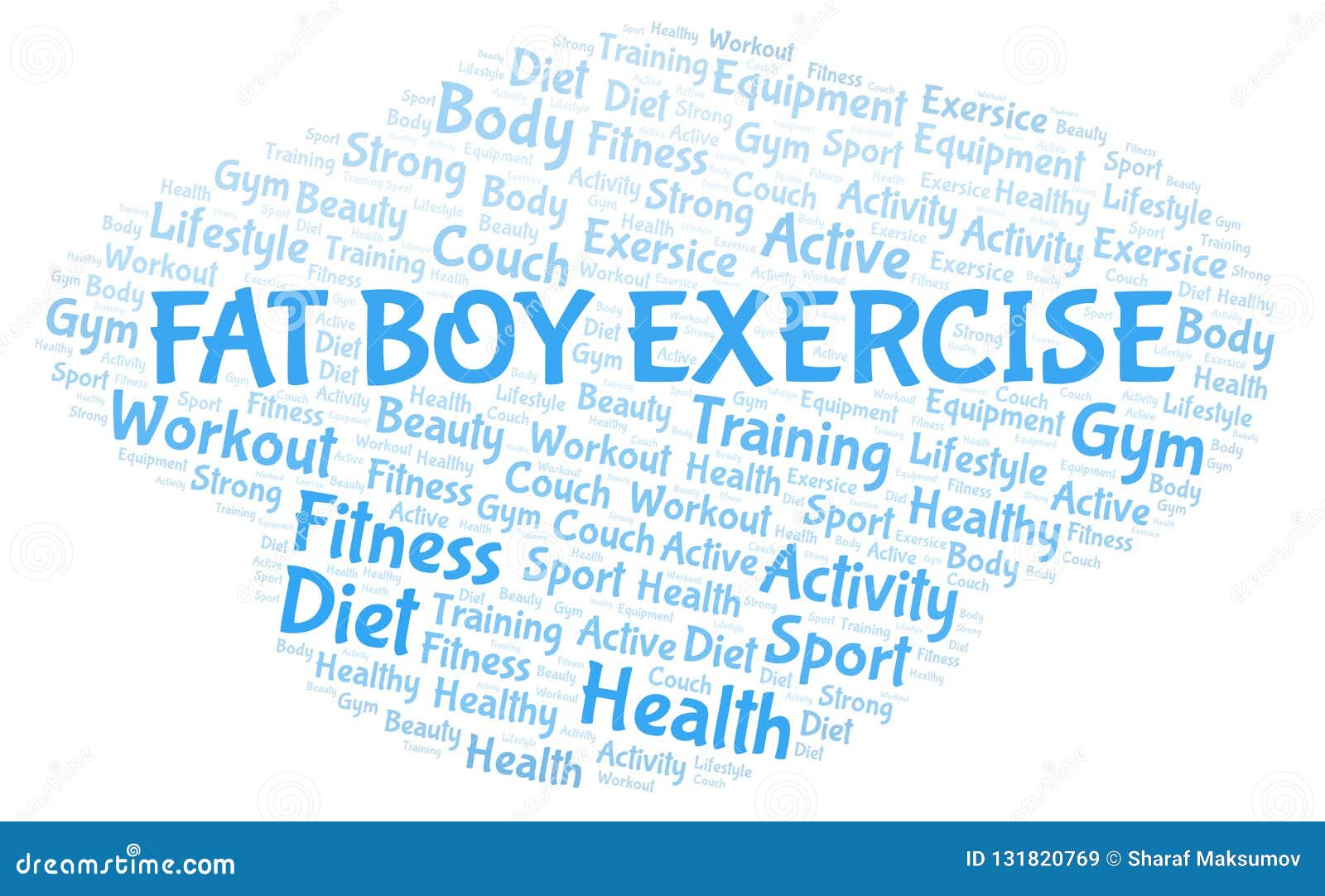 Fat Boy Exercise Word Cloud Stock Illustration - Illustration of bubble ...