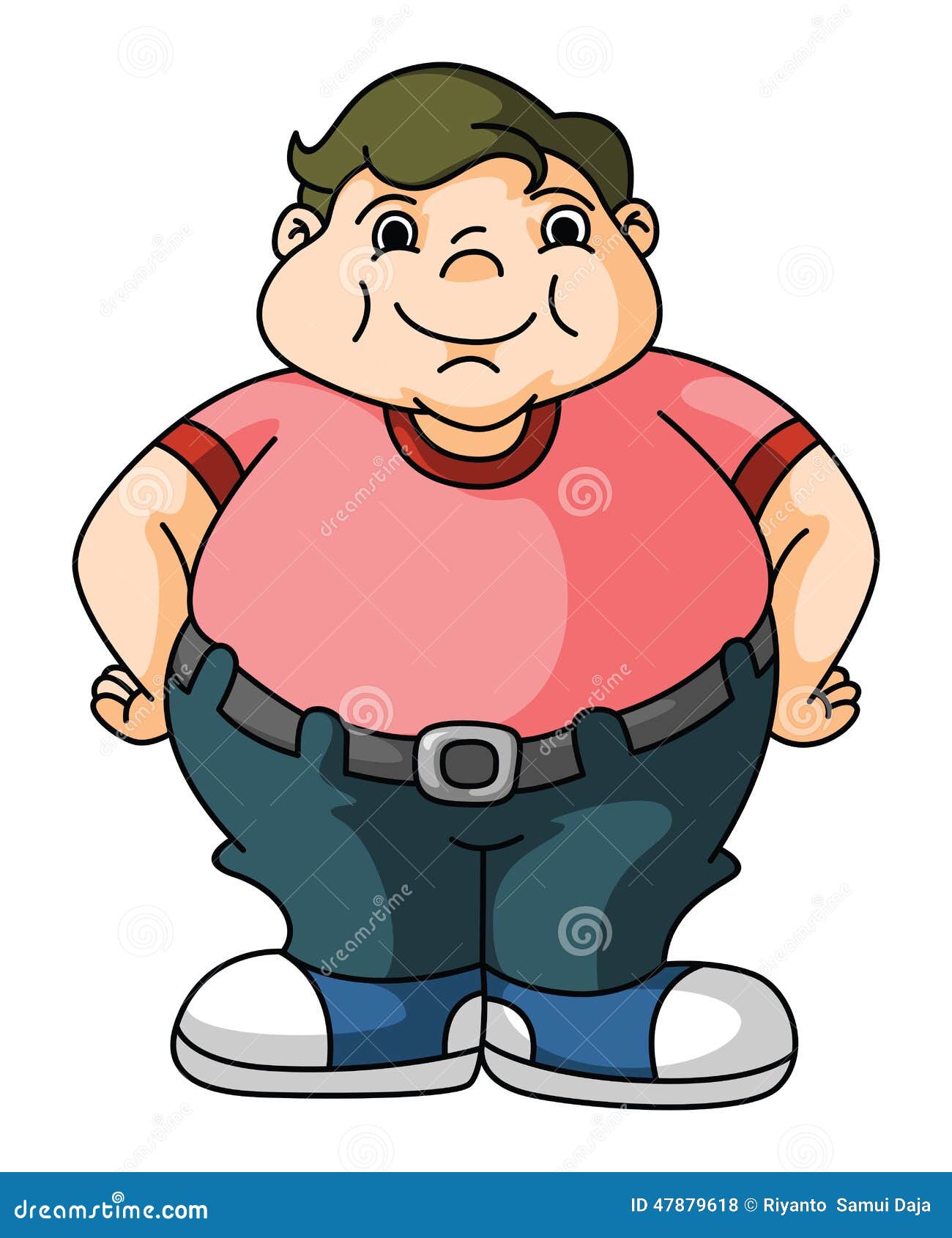 Fat Boy stock vector. Illustration of young, cartoon - 47879618