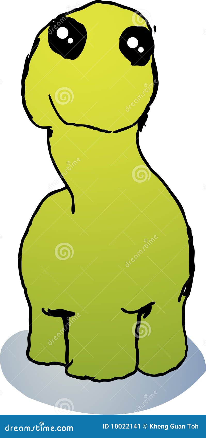 Fat brontosaur dinosaur stock illustration. Illustration of animal ...