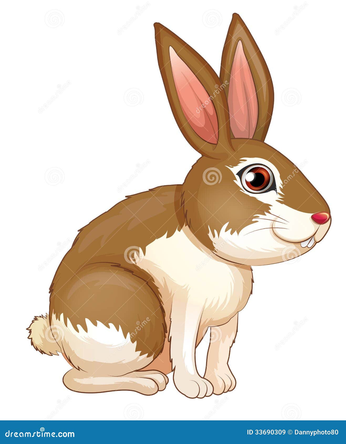 A fat brown rabbit stock illustration. Illustration of drawing - 33690309