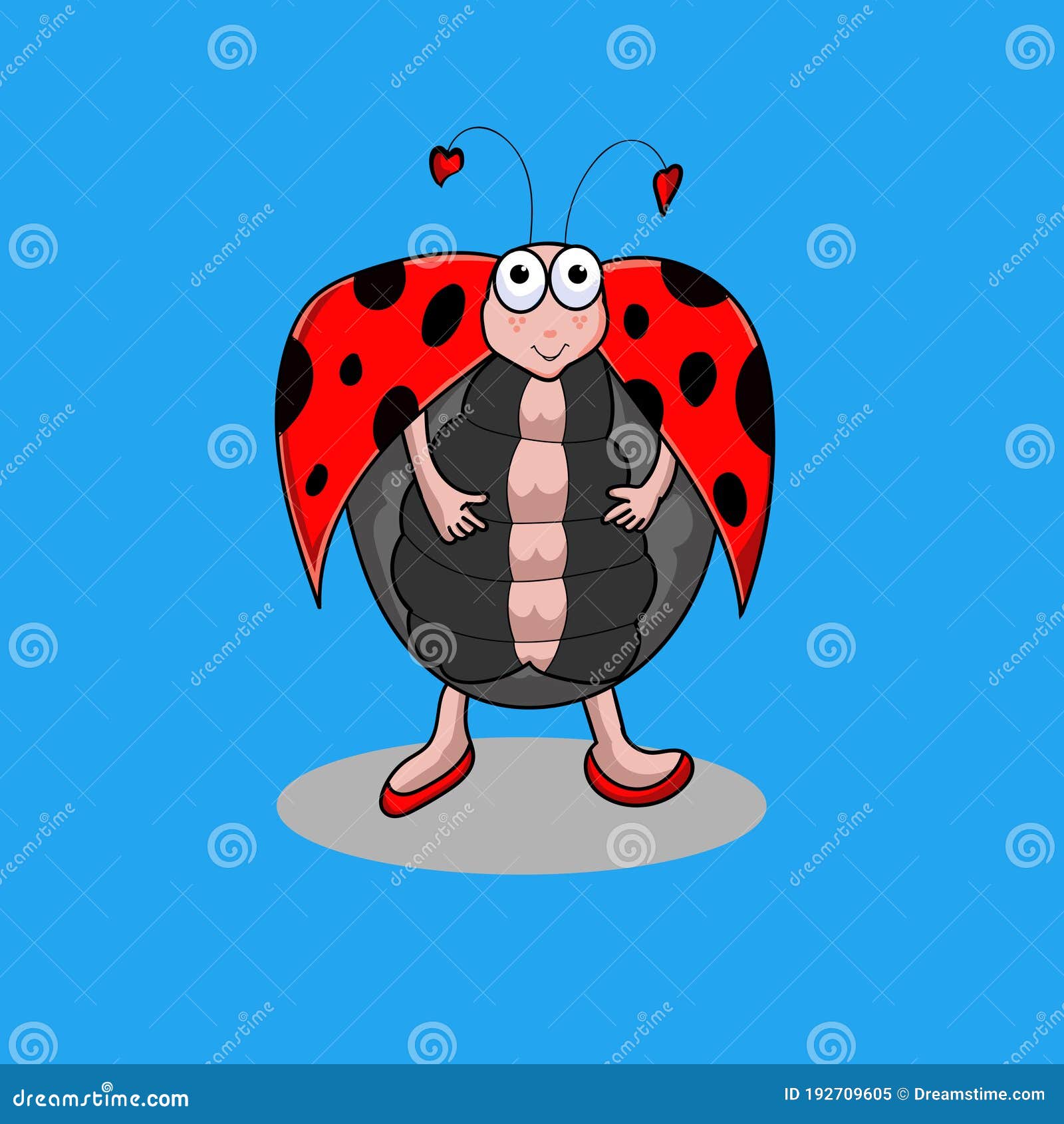 Fat Bug Vector Illustration Ladybug Stock Vector - Illustration of ...