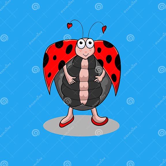 Fat Bug Vector Illustration Ladybug Stock Vector - Illustration of ...