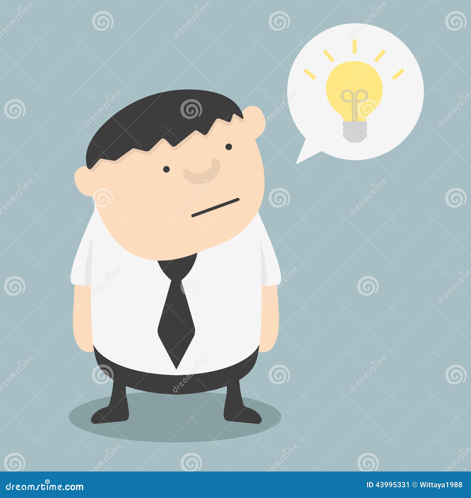 Fat Businessman with Ideas Themselves. Stock Vector - Illustration of ...
