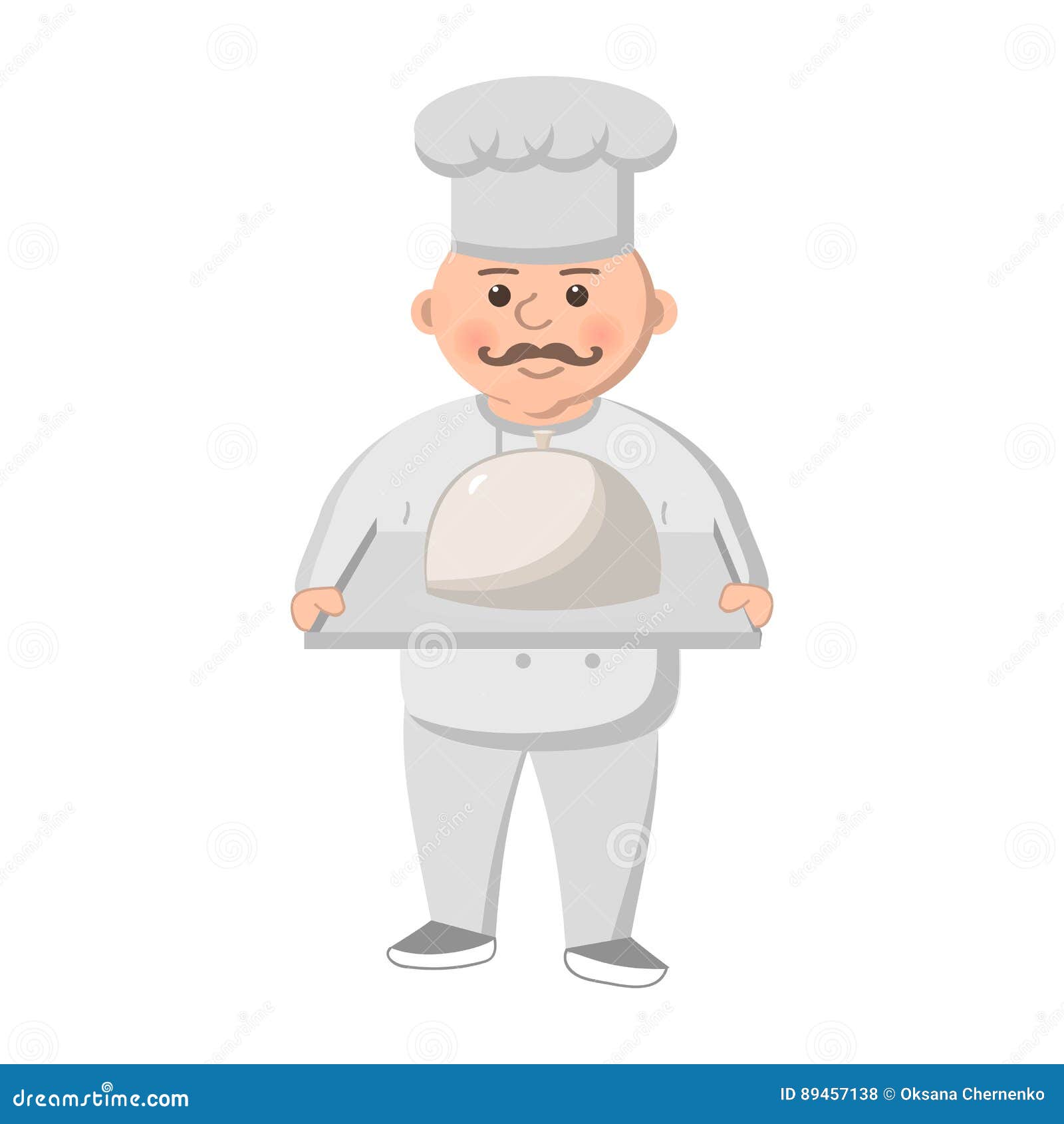 Fat cartoon chef stock vector. Illustration of kitchen - 89457138