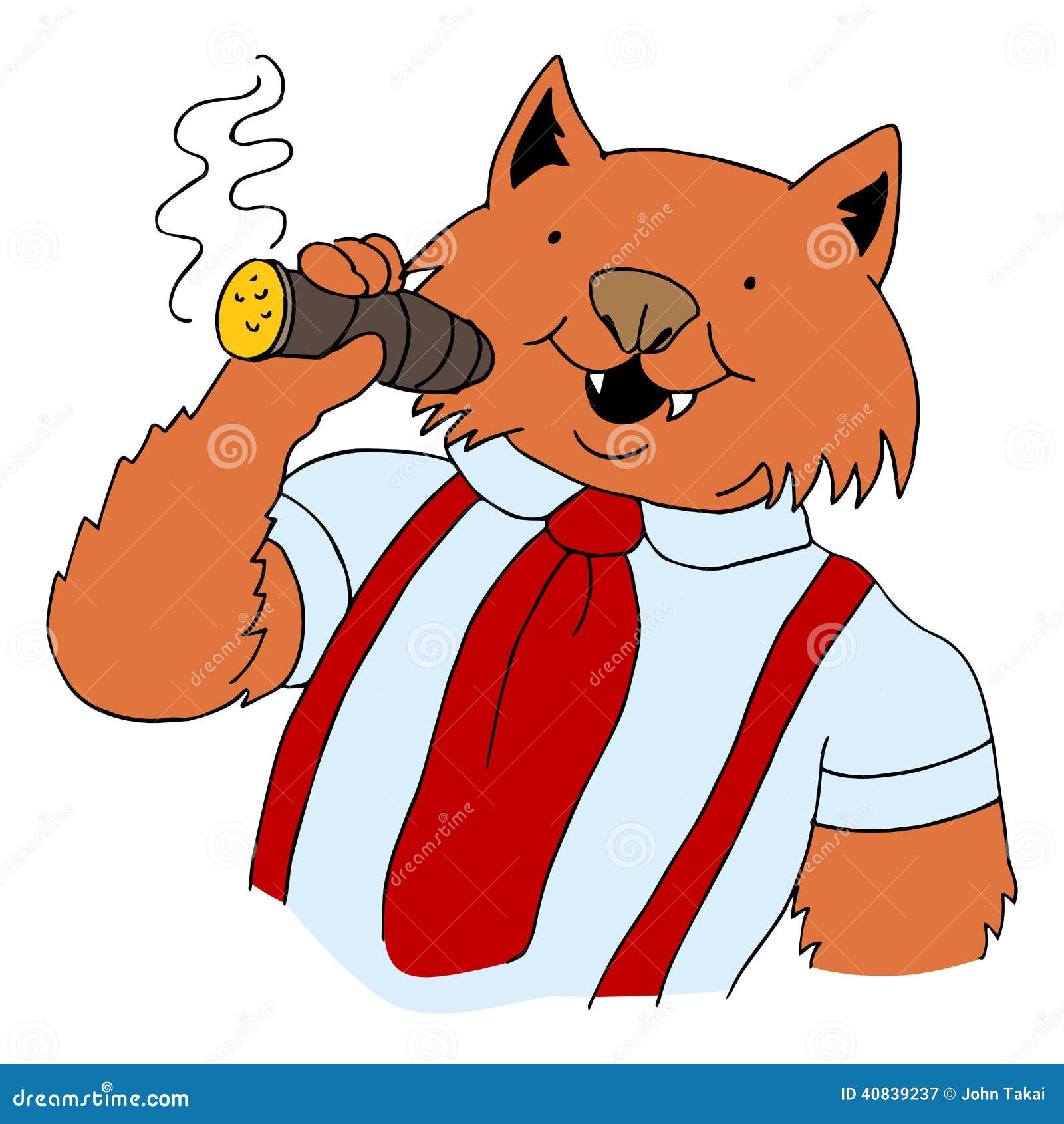 Fat Cat Boss stock vector. Illustration of white, isolated - 40839237