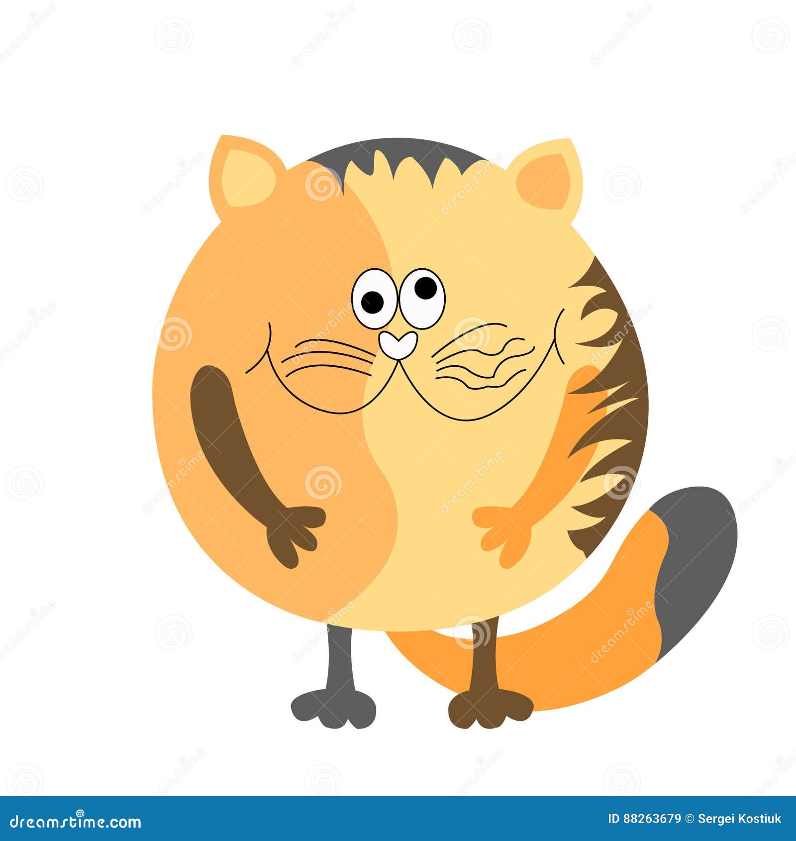 Cat Character Cartoon Vector Stock Vector - Illustration of circular ...
