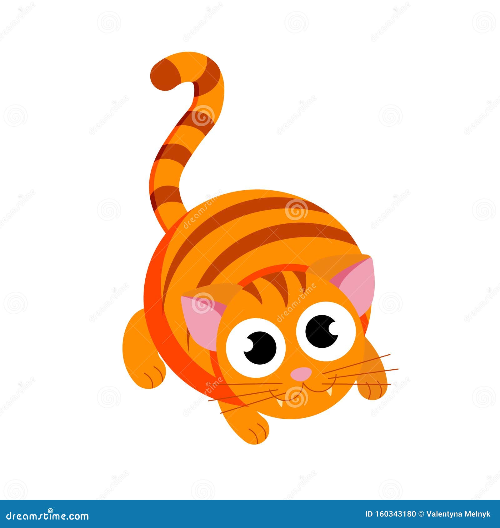 Fat cat flat vector stock vector. Illustration of isolated - 160343180