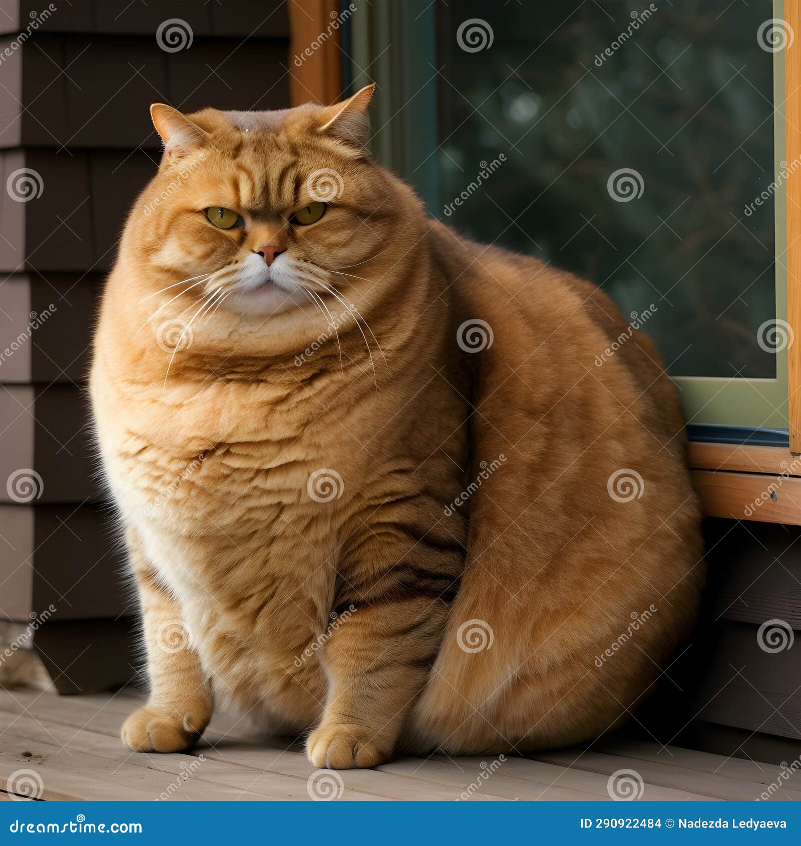 Fat Cat Looks at the Camera. Stock Photo - Image of feline, whisker ...