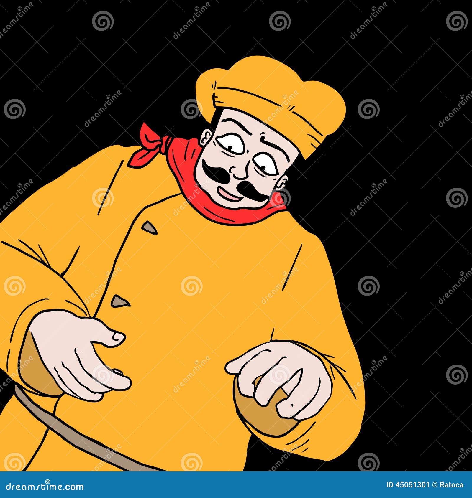 Fat chef stock vector. Illustration of food, ingredients - 45051301