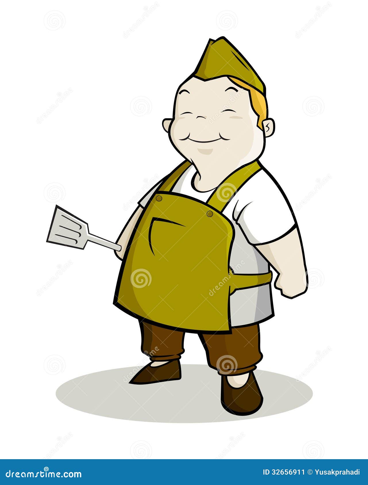 Fat Chef stock vector. Illustration of restaurant, happy - 32656911