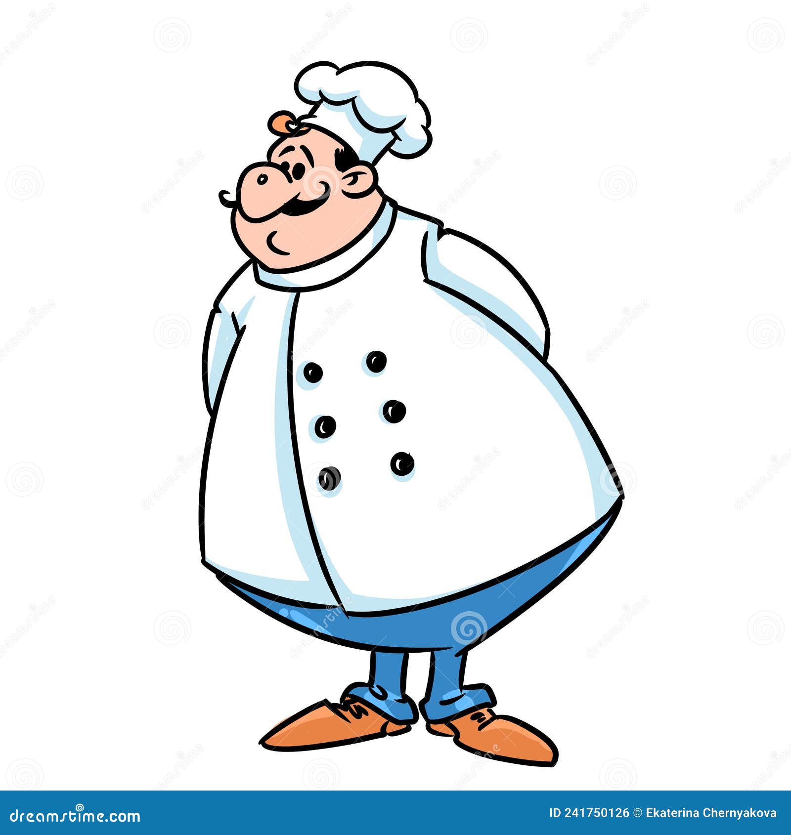 Fat Chef Man Character Illustration Cartoon Stock Illustration ...