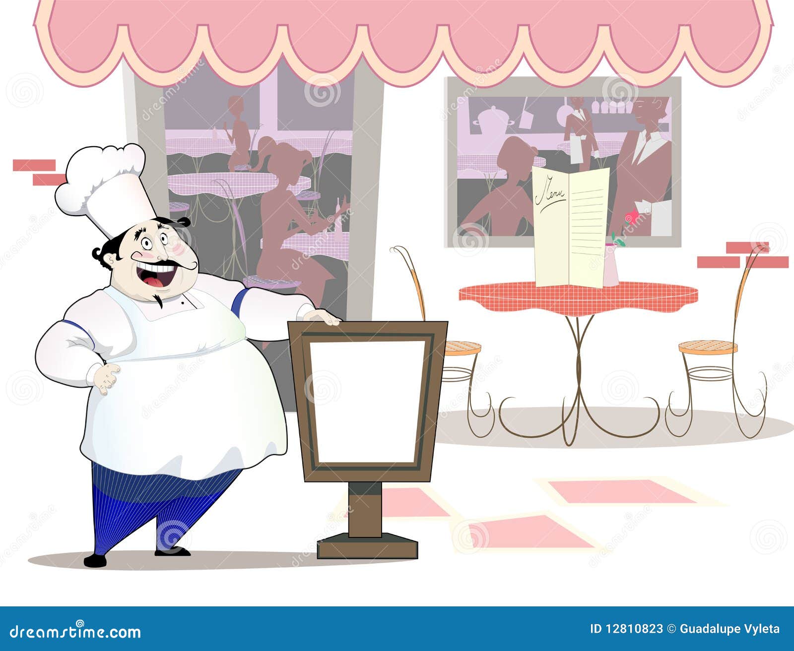 Fat chef restaurant stock vector. Illustration of chef - 12810823