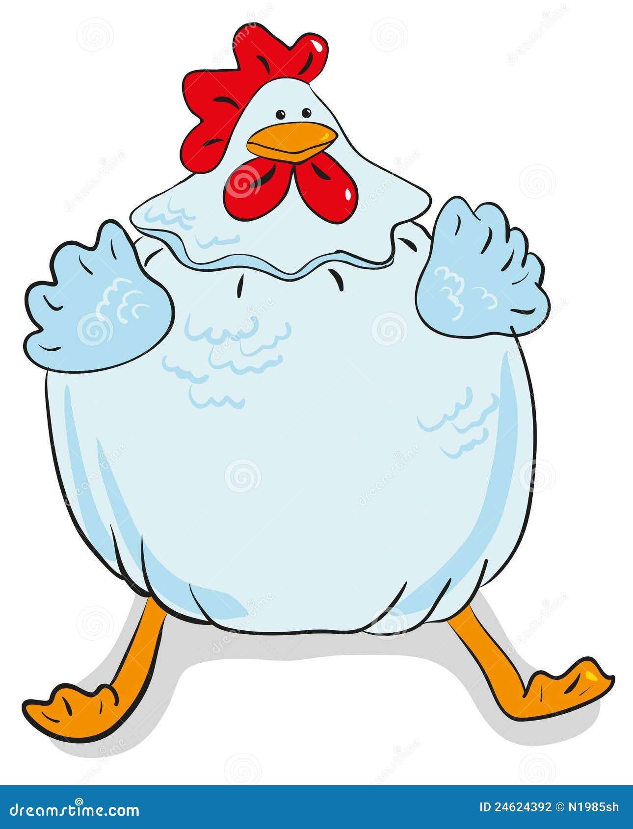 Fat chicken stock vector. Illustration of coop, farm - 24624392