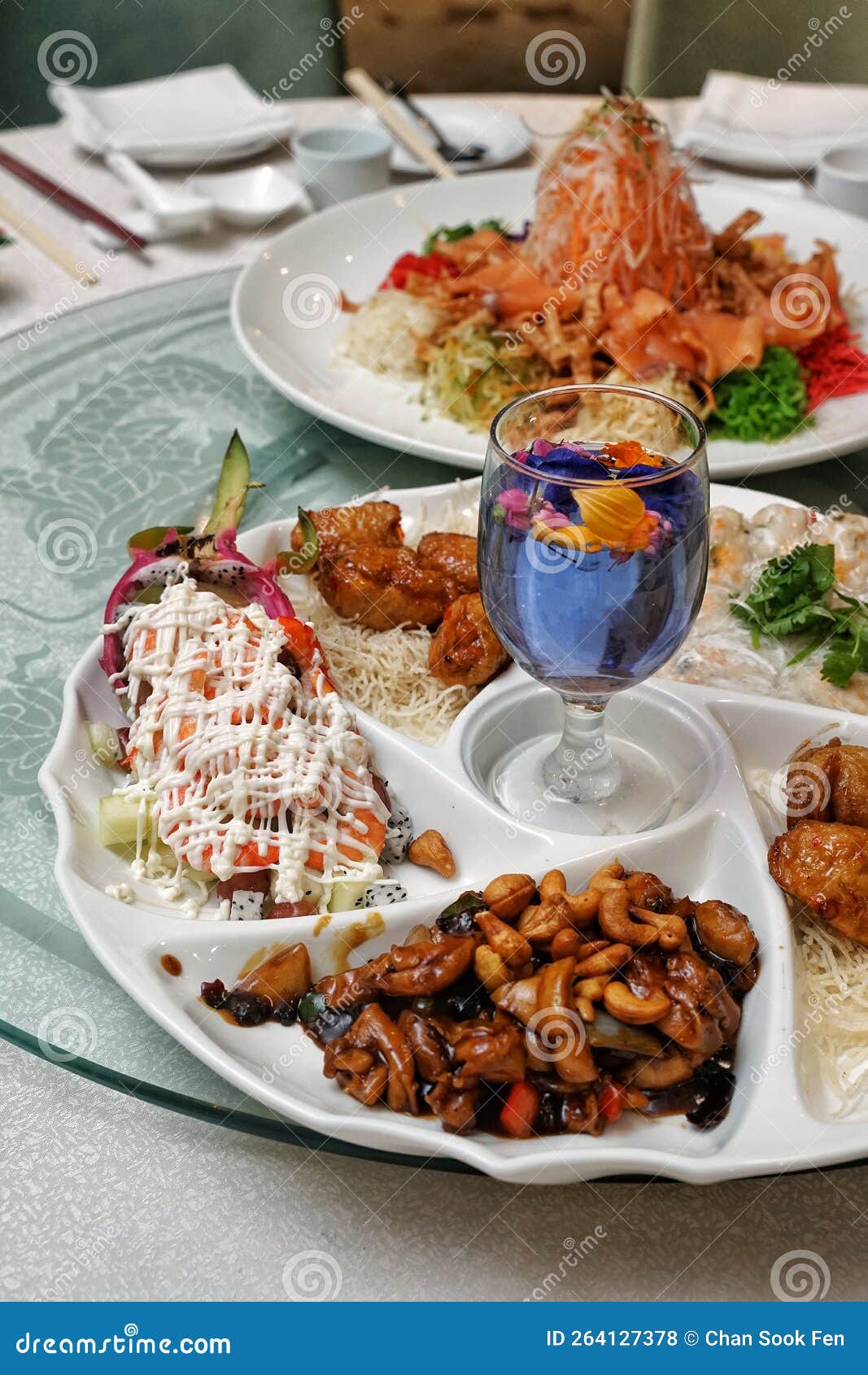 Fat Choy Four Combination Platter Stock Photo - Image of four, meal ...