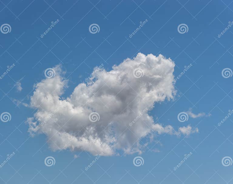 Fat Cloud in Clean Blue Sky, Panorama Format Stock Image - Image of ...