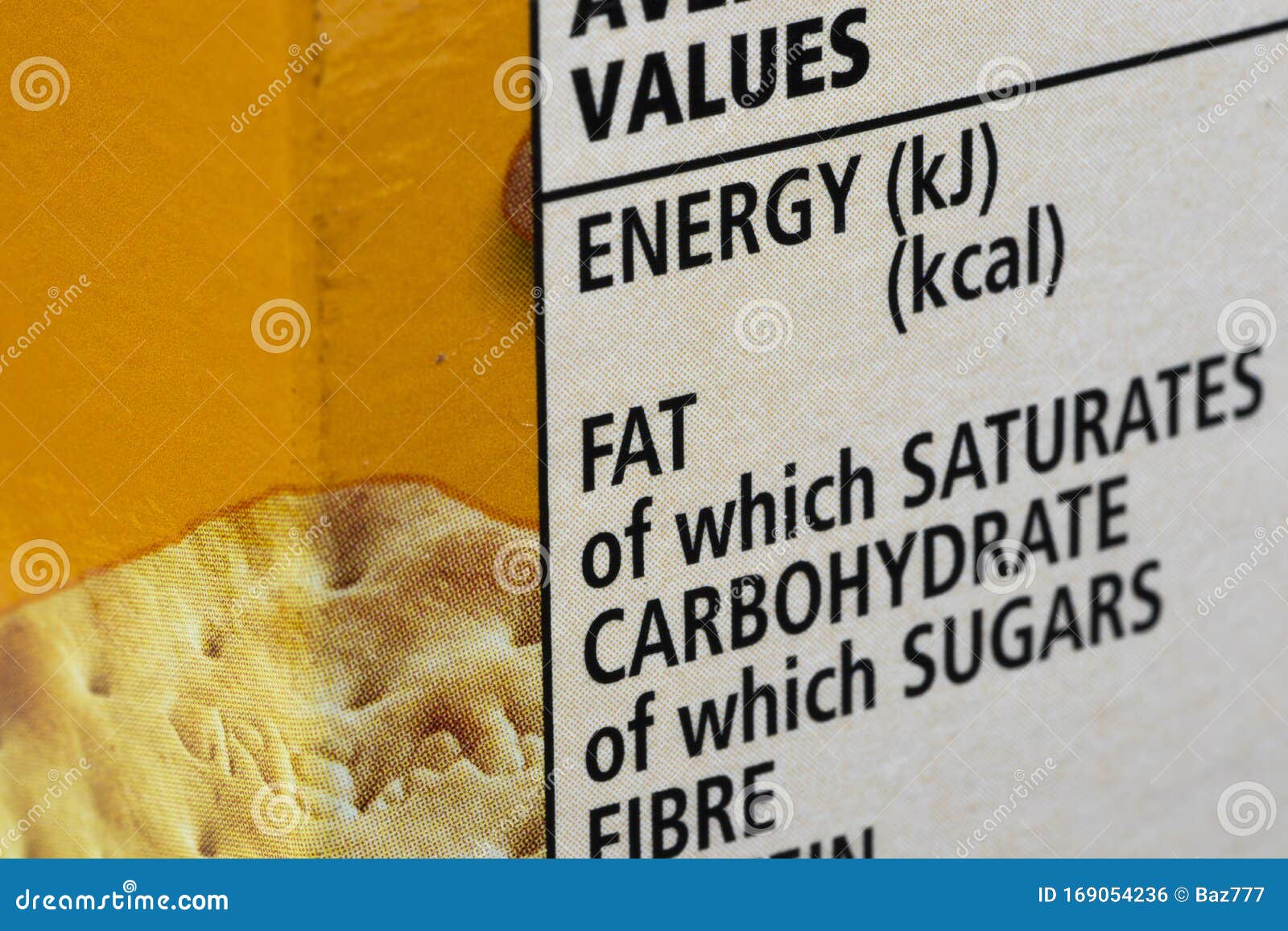 Fat content information stock photo. Image of font, health - 169054236
