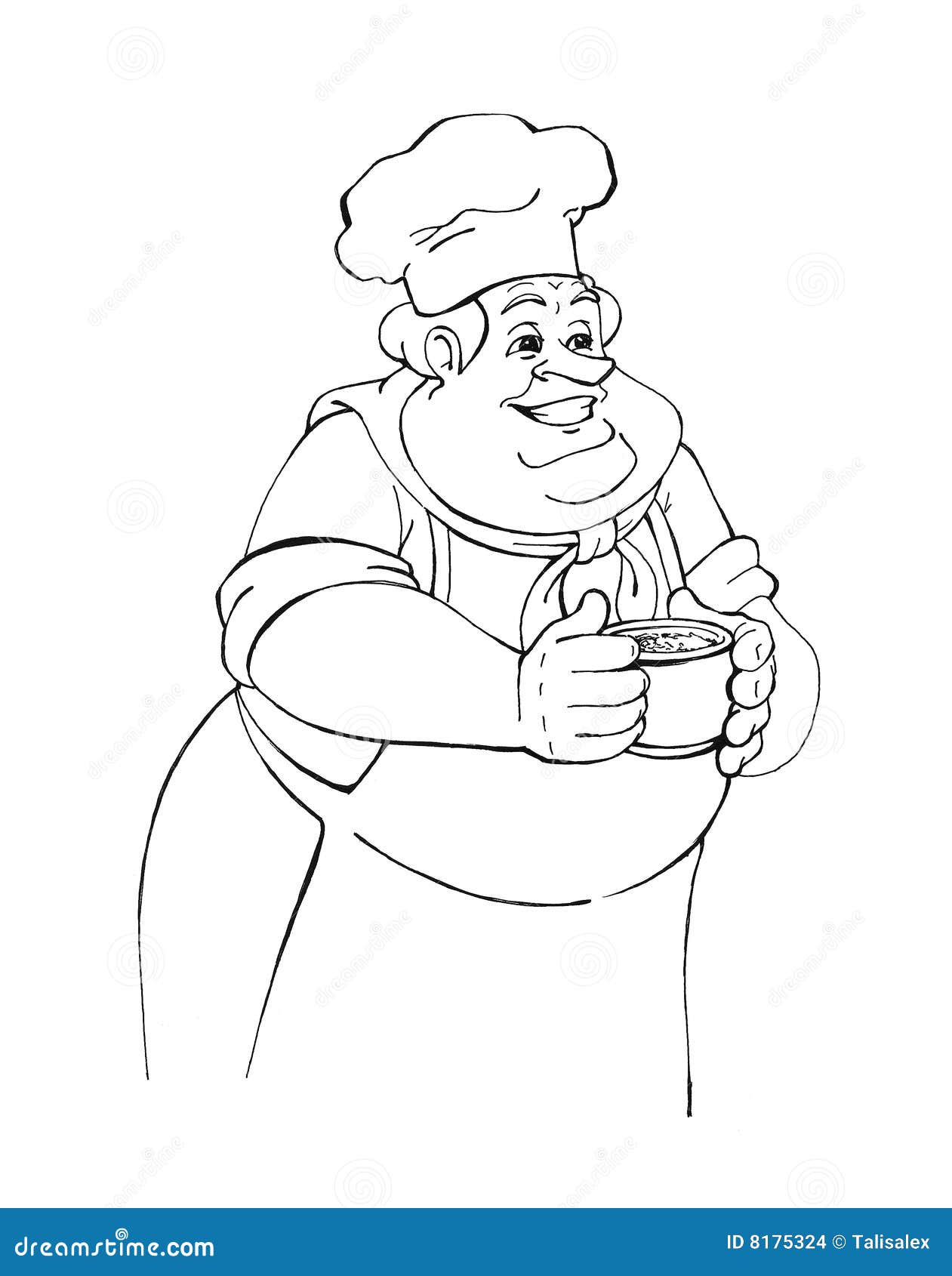 Fat cook stock illustration. Illustration of black, deals - 8175324