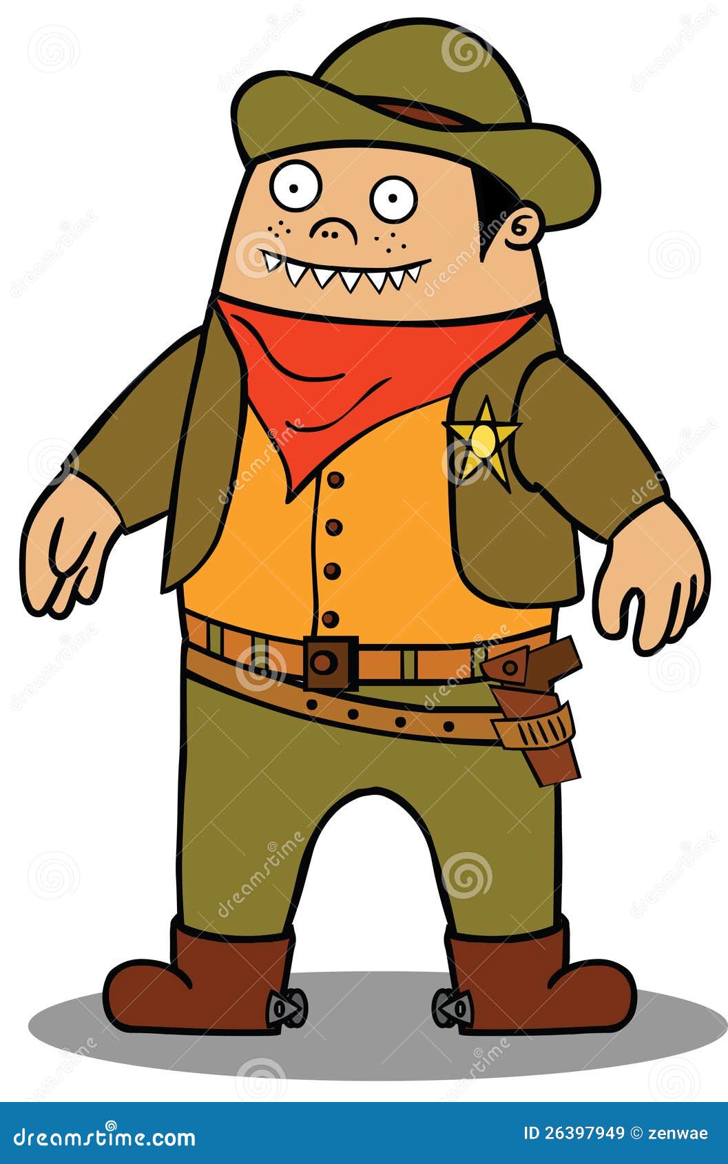 Fat Cowboy stock vector. Illustration of wild, belt, west - 26397949