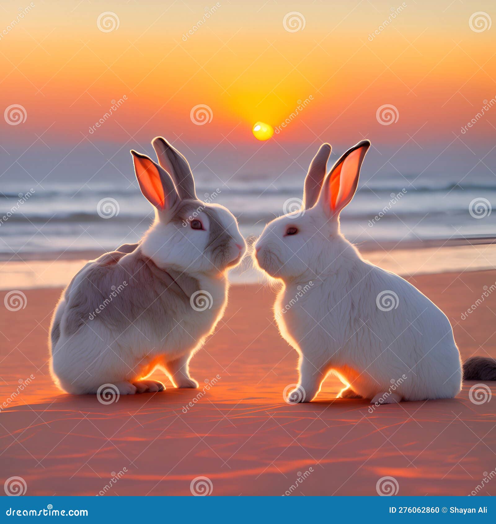 2 fat and cute rabbits stock illustration. Illustration of cartoon ...