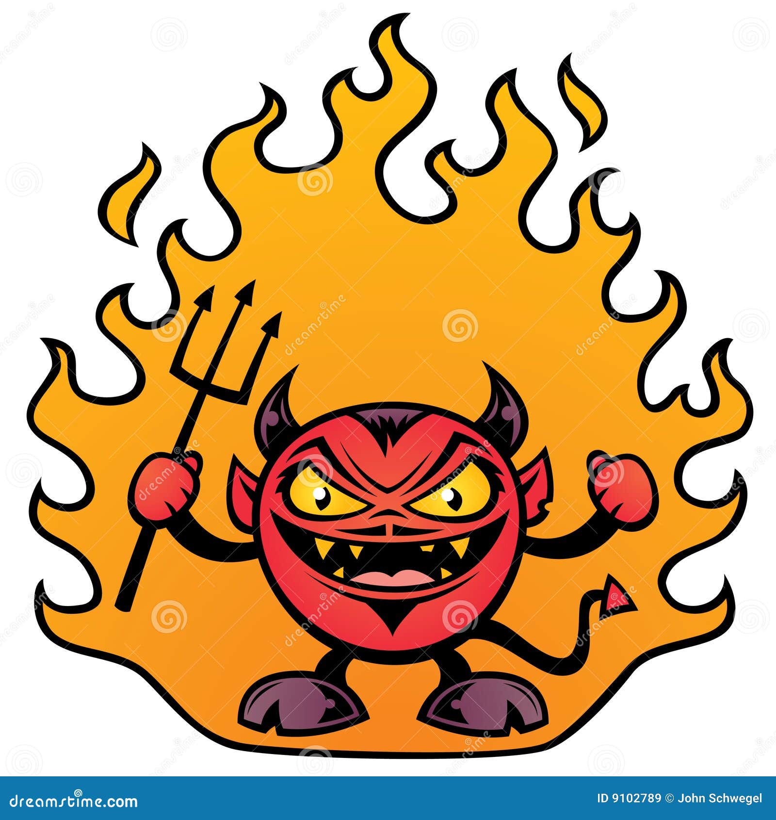 Fat Devil stock vector. Illustration of vector, cartoon - 9102789