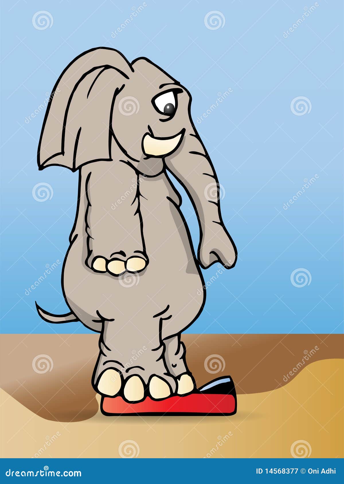 Fat elephant stock illustration. Illustration of belly - 14568377
