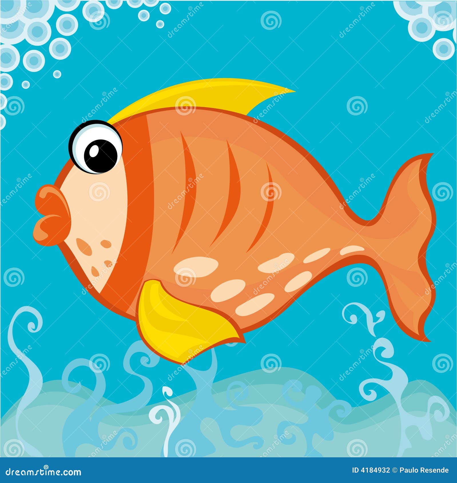 Fat Fish stock vector. Illustration of deep, abstract - 4184932