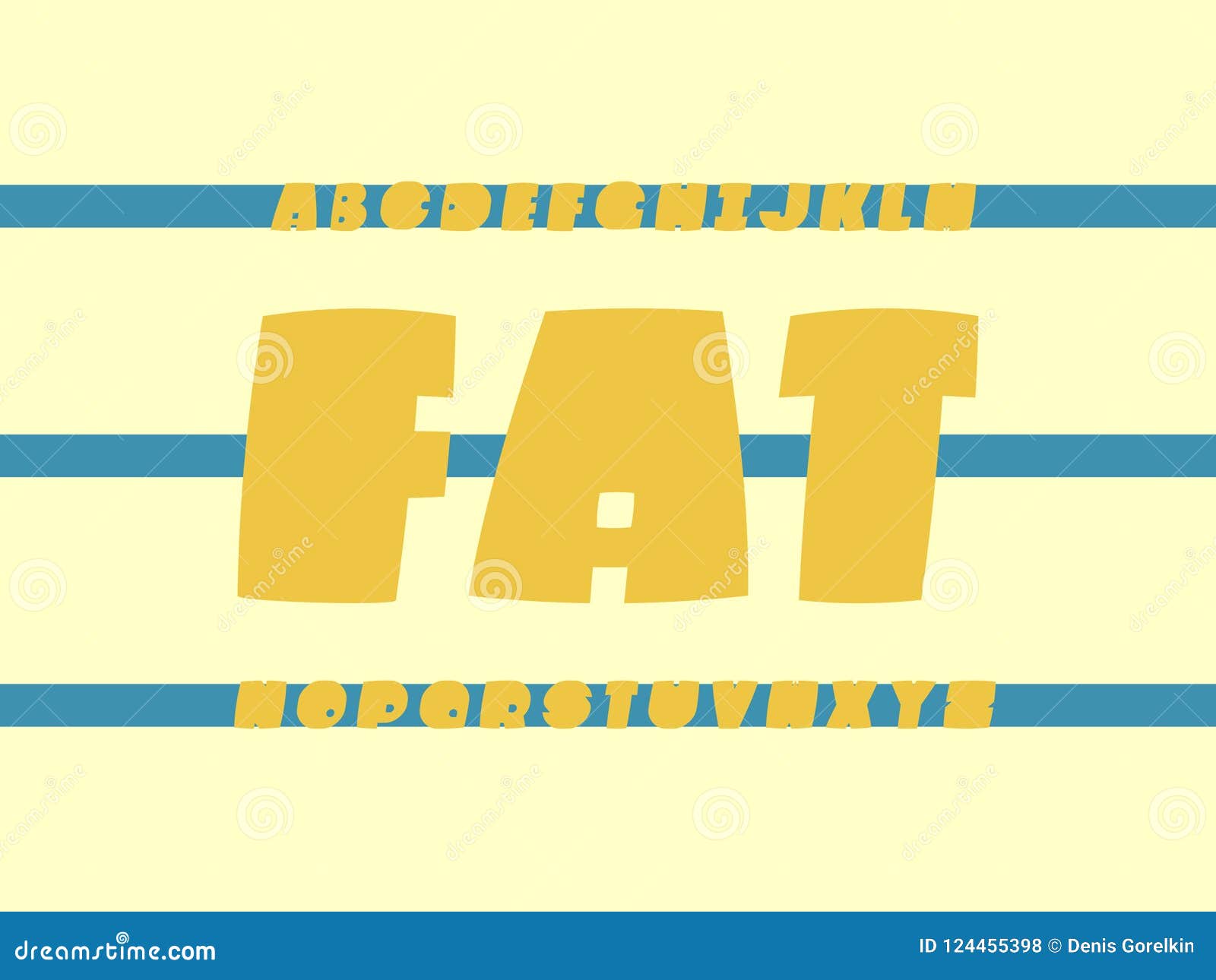 Fat font. Vector alphabet stock vector. Illustration of childhood ...
