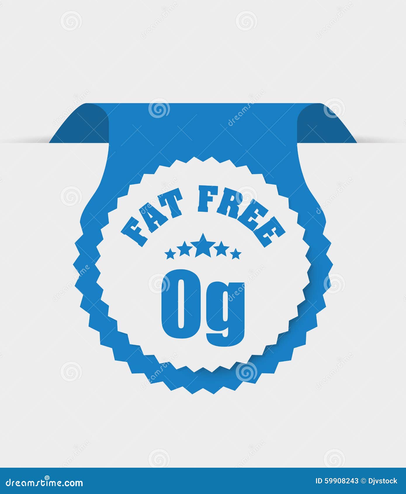 Fat free design. stock vector. Illustration of diet, emblem - 59908243