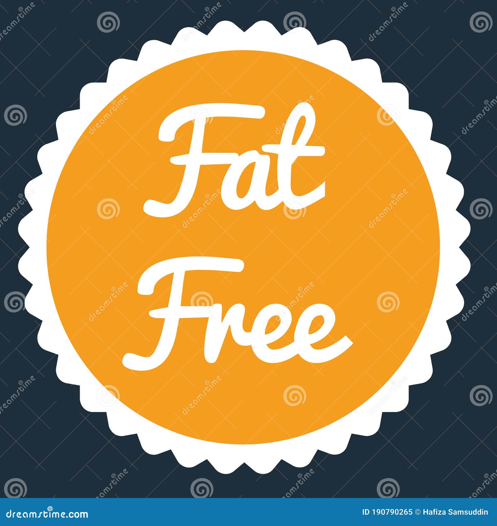 Fat Free Sticker. Vector Illustration Decorative Design Stock Vector ...
