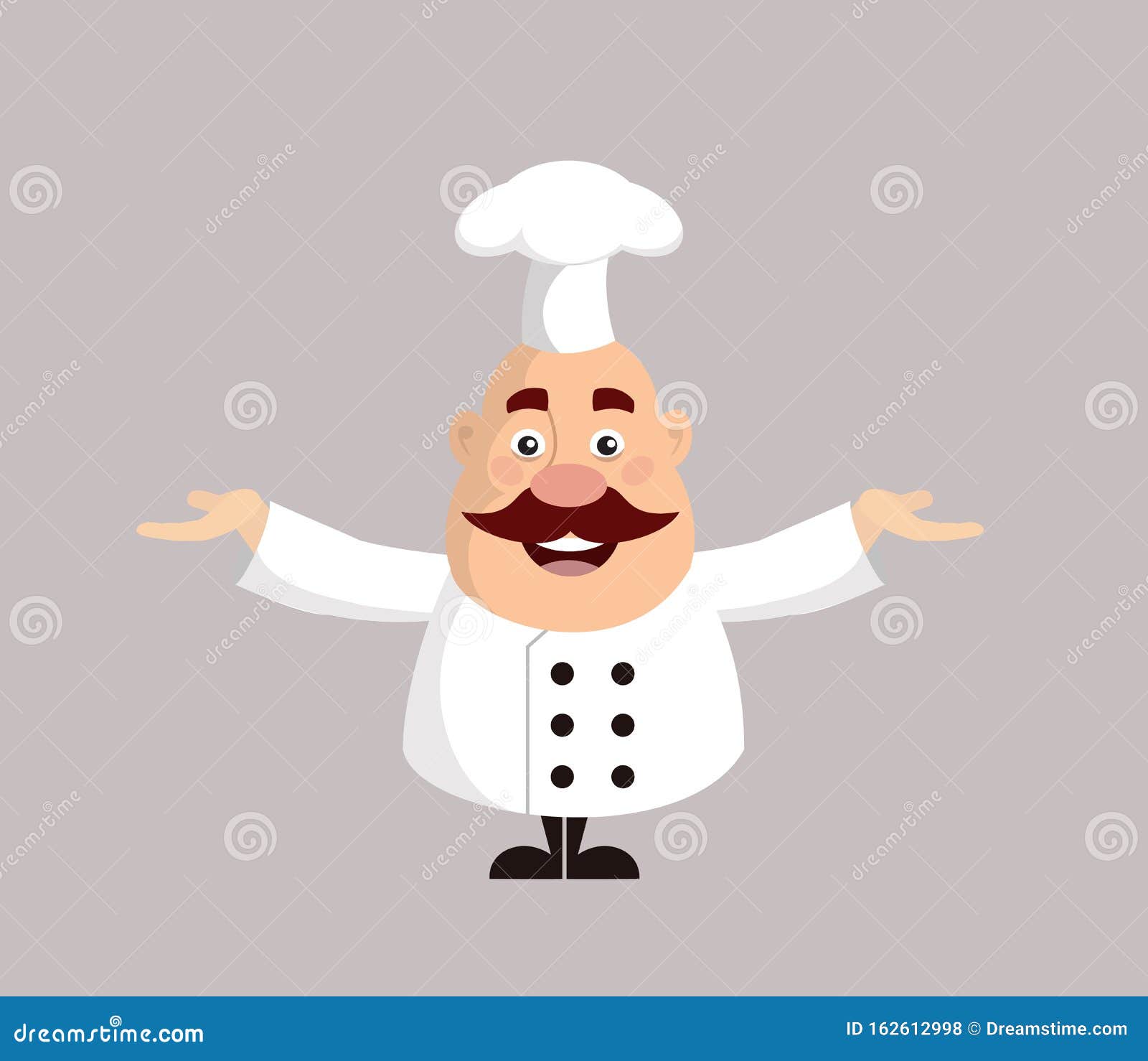 Fat Funny Chef - Standing in Presenting Pose Stock Vector ...