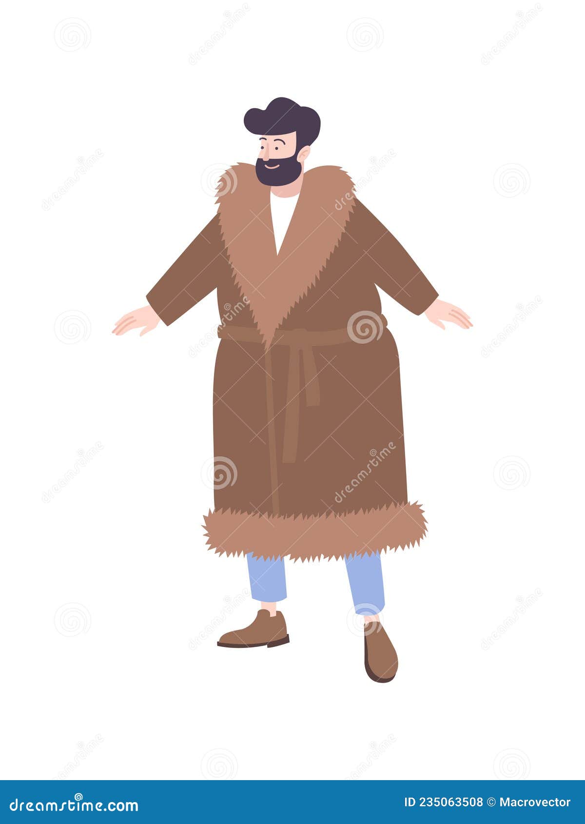 Fat Fur Coat Composition stock vector. Illustration of icons - 235063508