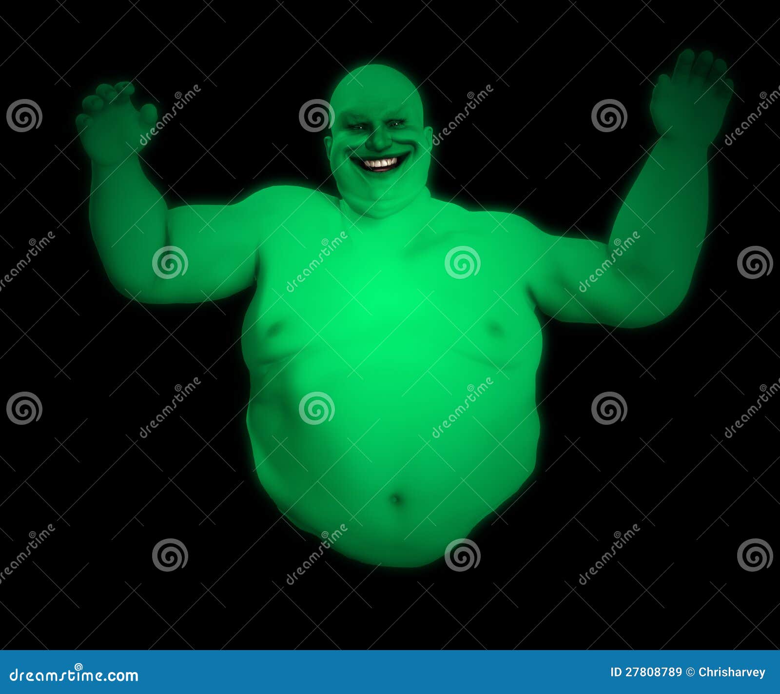 Fat Ghost stock illustration. Illustration of body, happy - 27808789