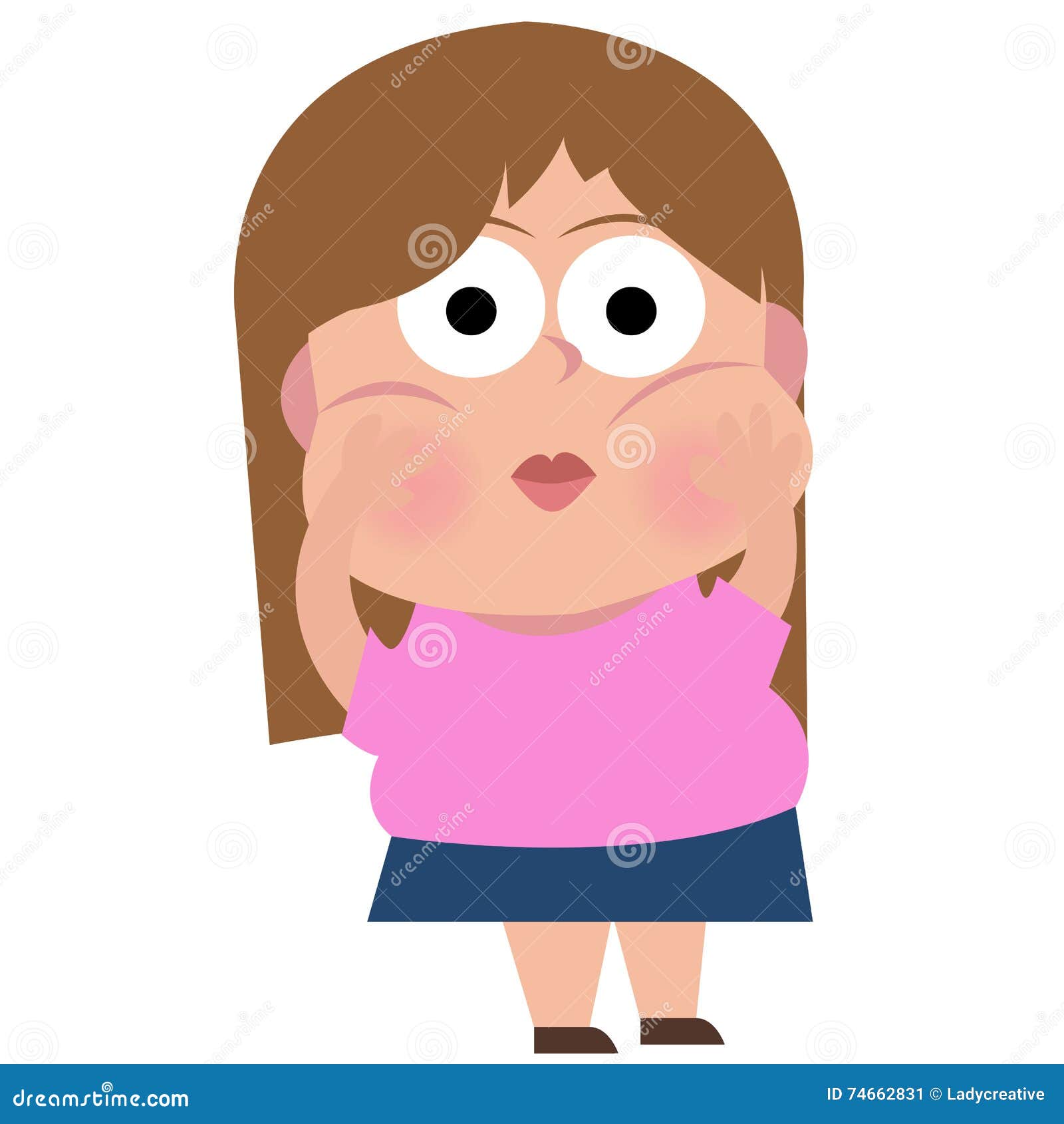 Fat Girl Vector Stock Vector Illustration Of Fatness 74662831
