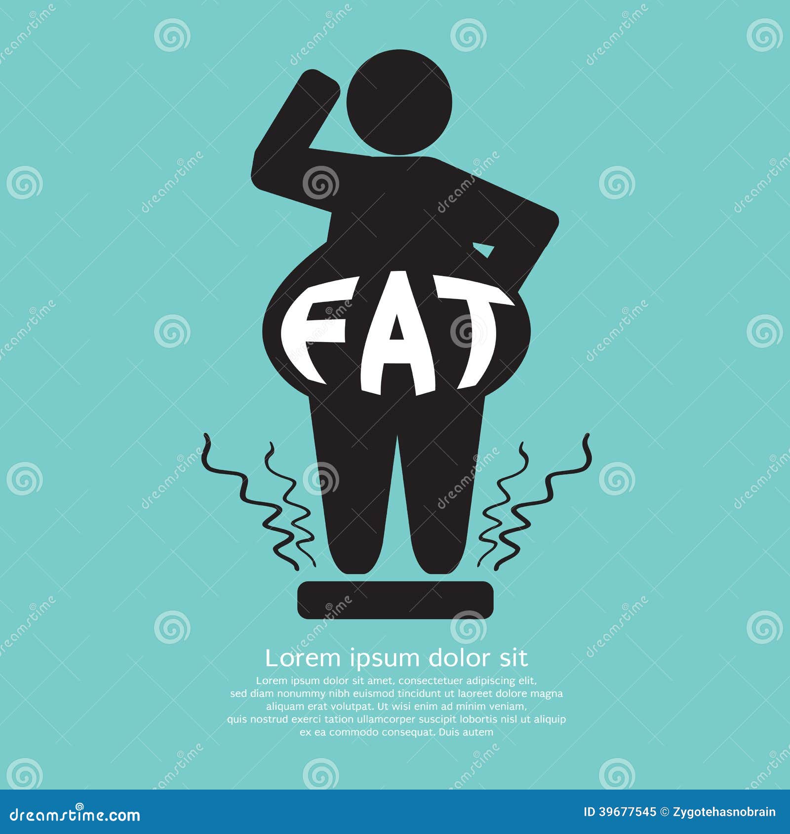 Fat Graphic stock vector. Illustration of obesity, overweight - 39677545