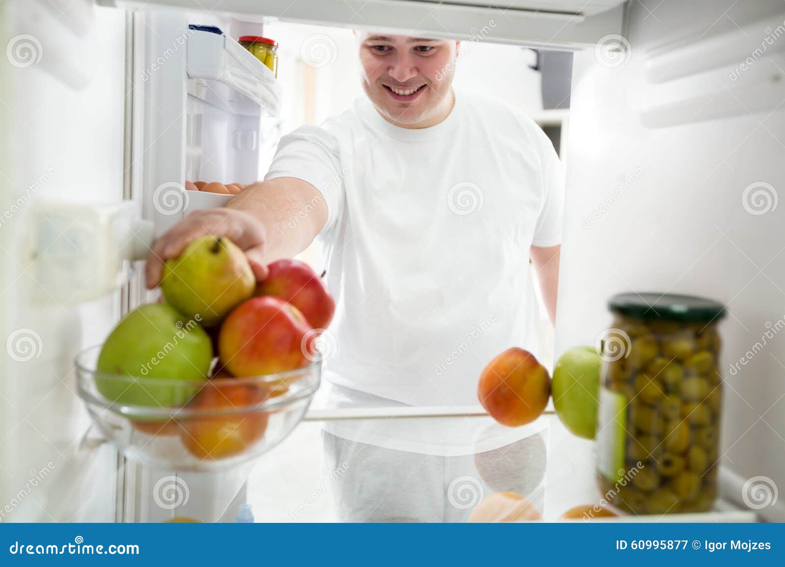 Fat guy on a diet stock image. Image of calories, fruit - 60995877
