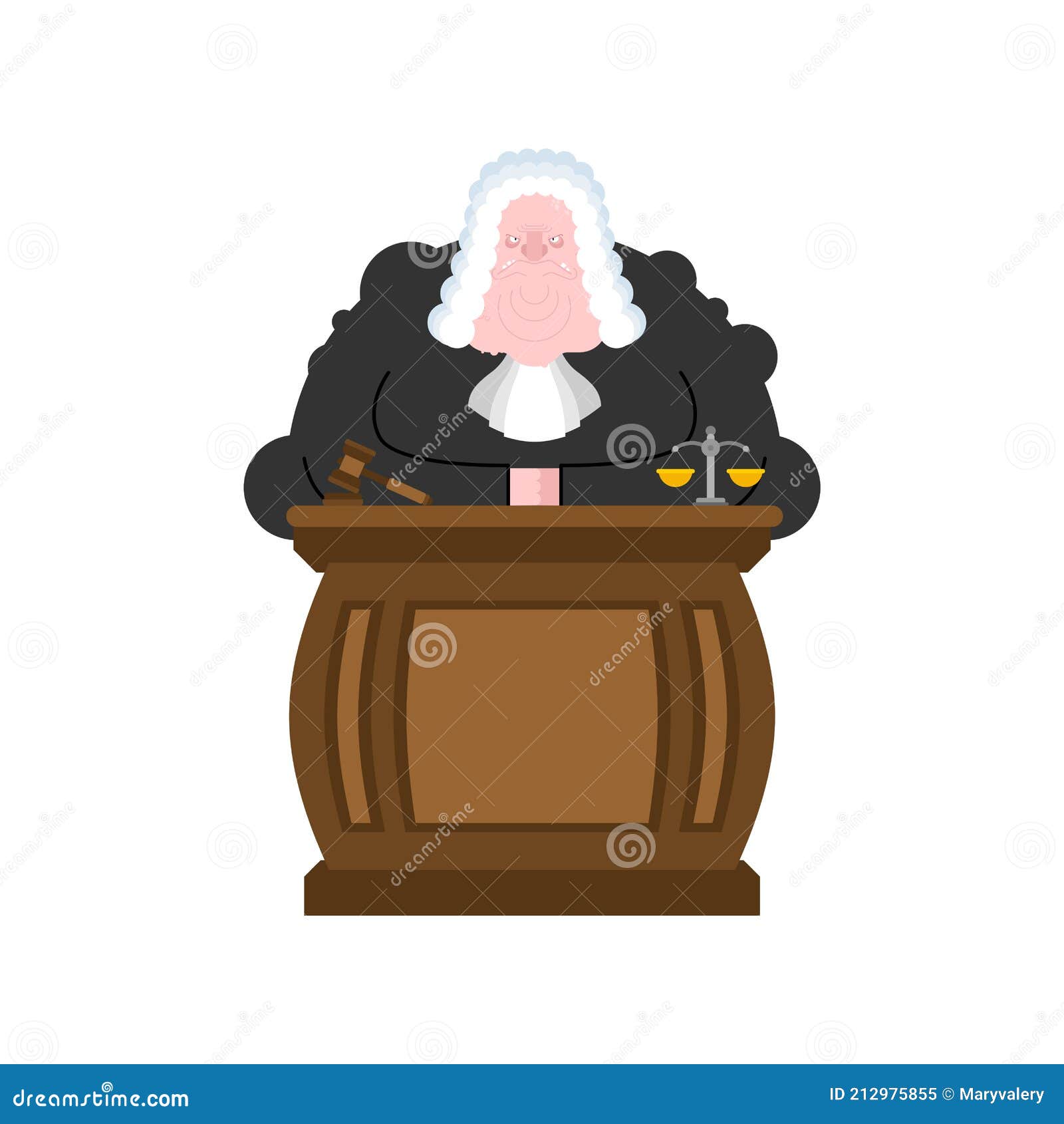 Fat Judge. Strict Magistrate Stock Vector - Illustration of court ...