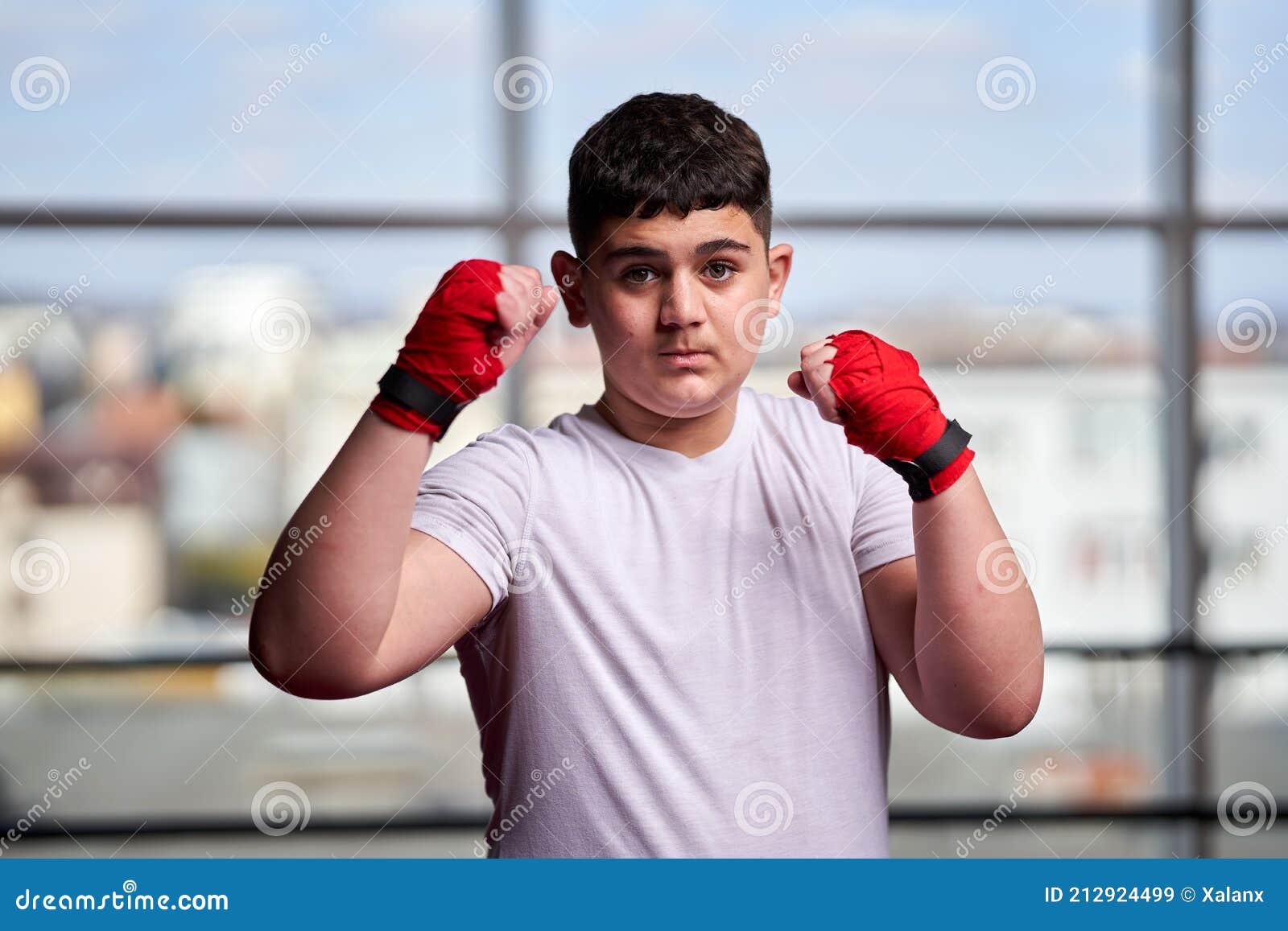 Fat Kickboxer Doing Shadow Boxing Stock Image - Image of exercise, plus ...