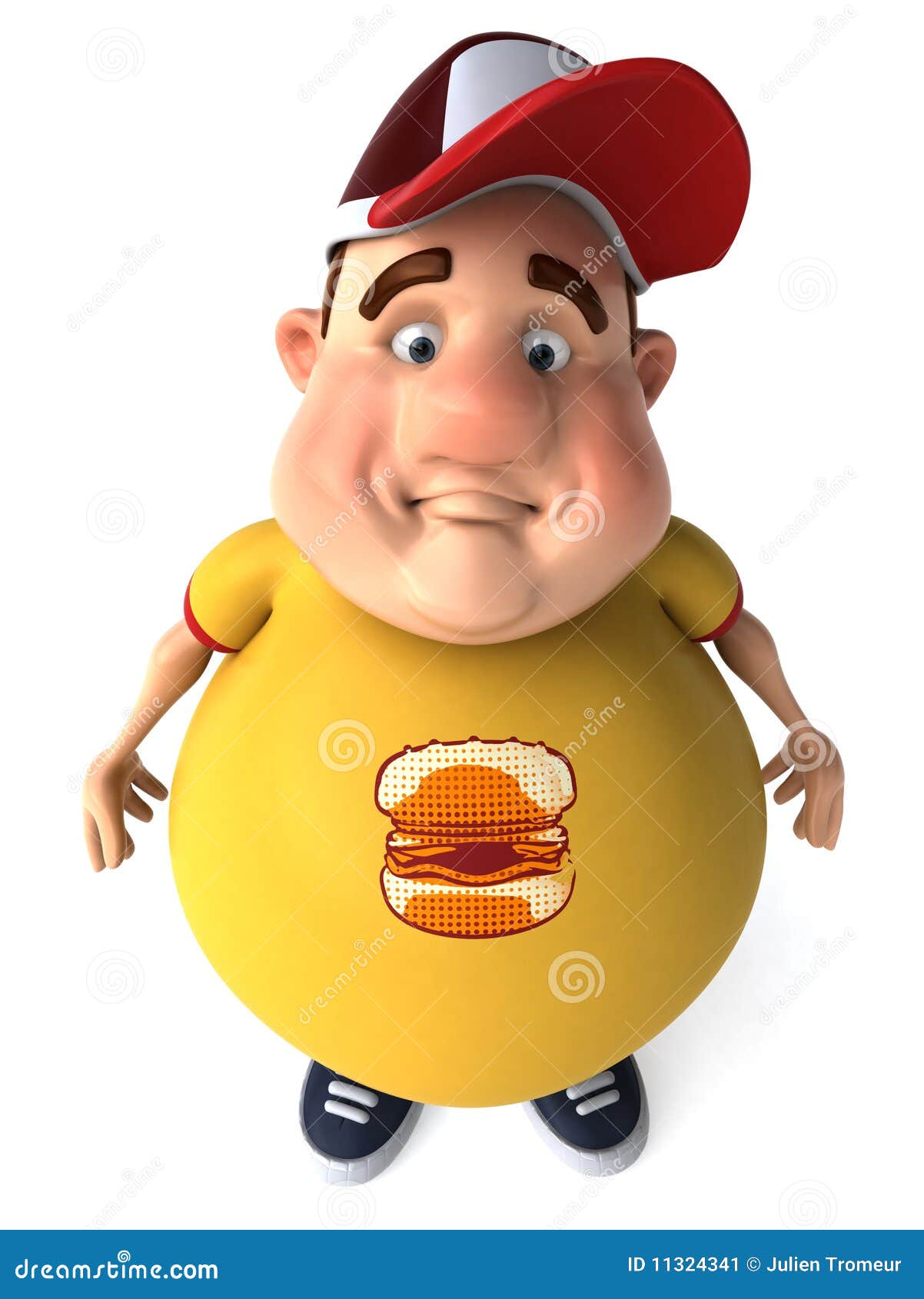 Fat kid stock illustration. Illustration of body, heavy - 11324341