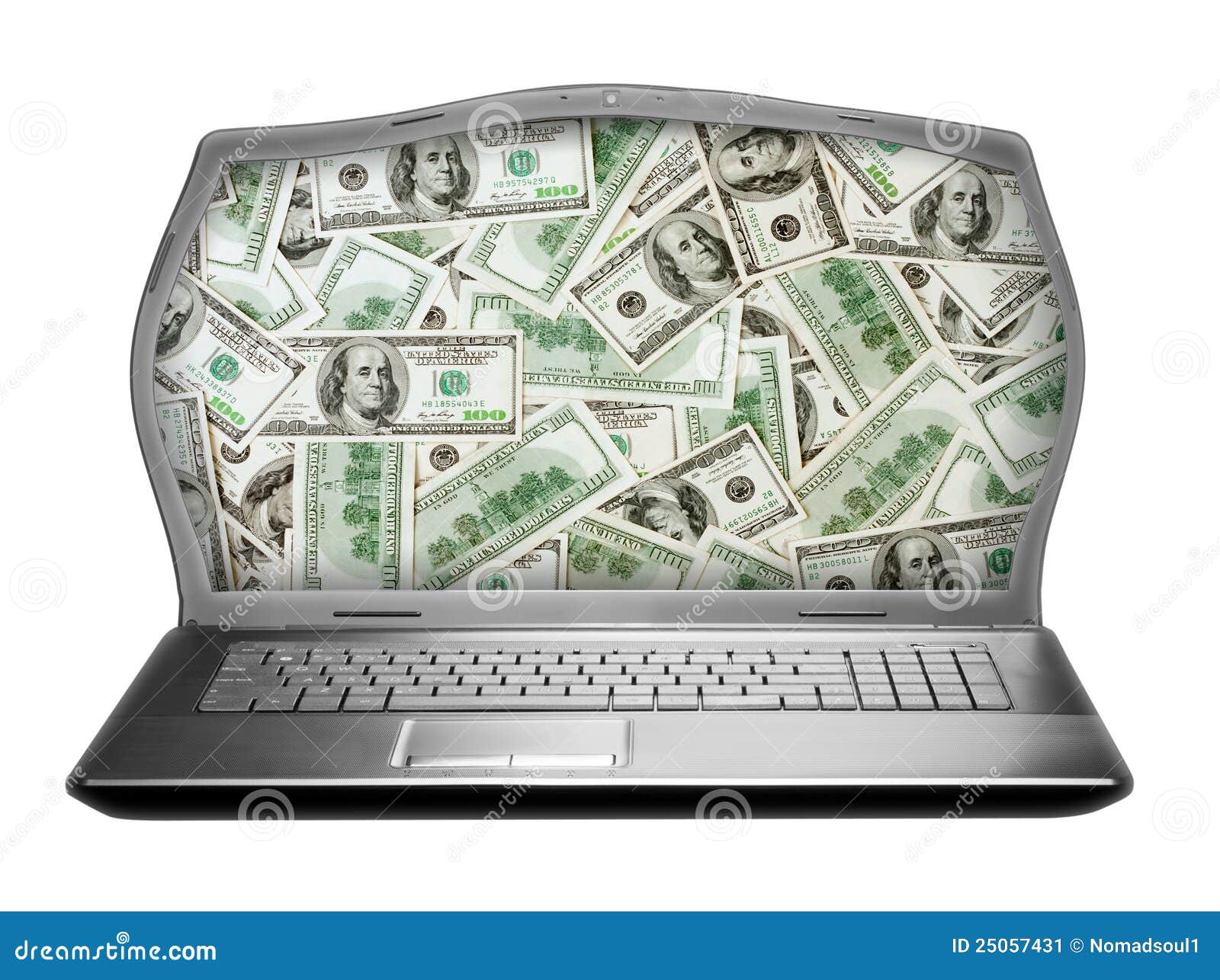 Fat laptop stock image. Image of isolated, computer, bulging - 25057431