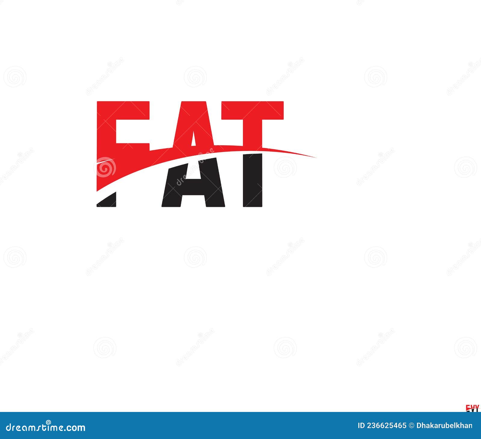 FAT Letter Initial Logo Design Vector Illustration Stock Vector ...
