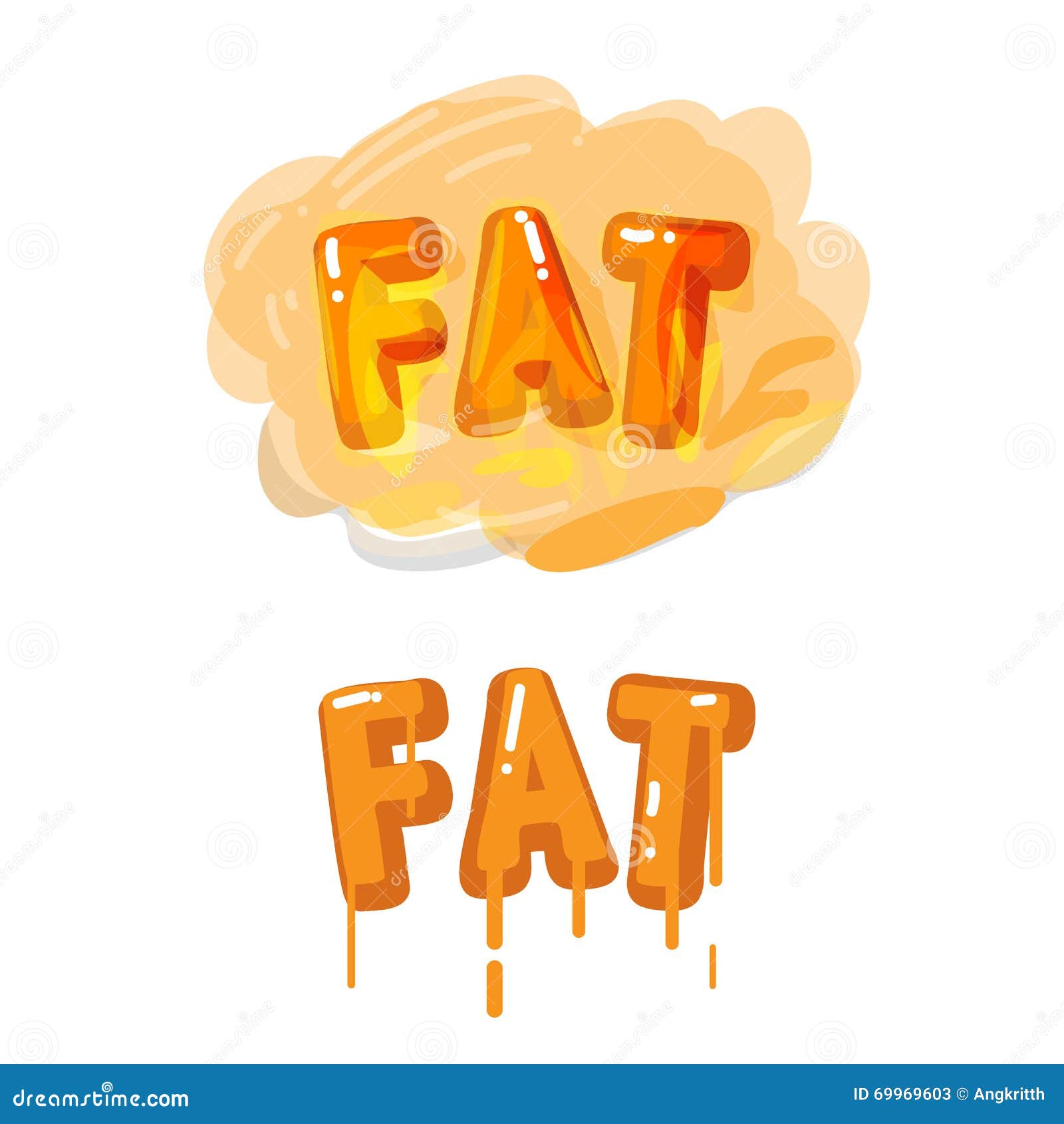 Fat Letters Design. Nutrient Concept - Stock Illustration ...