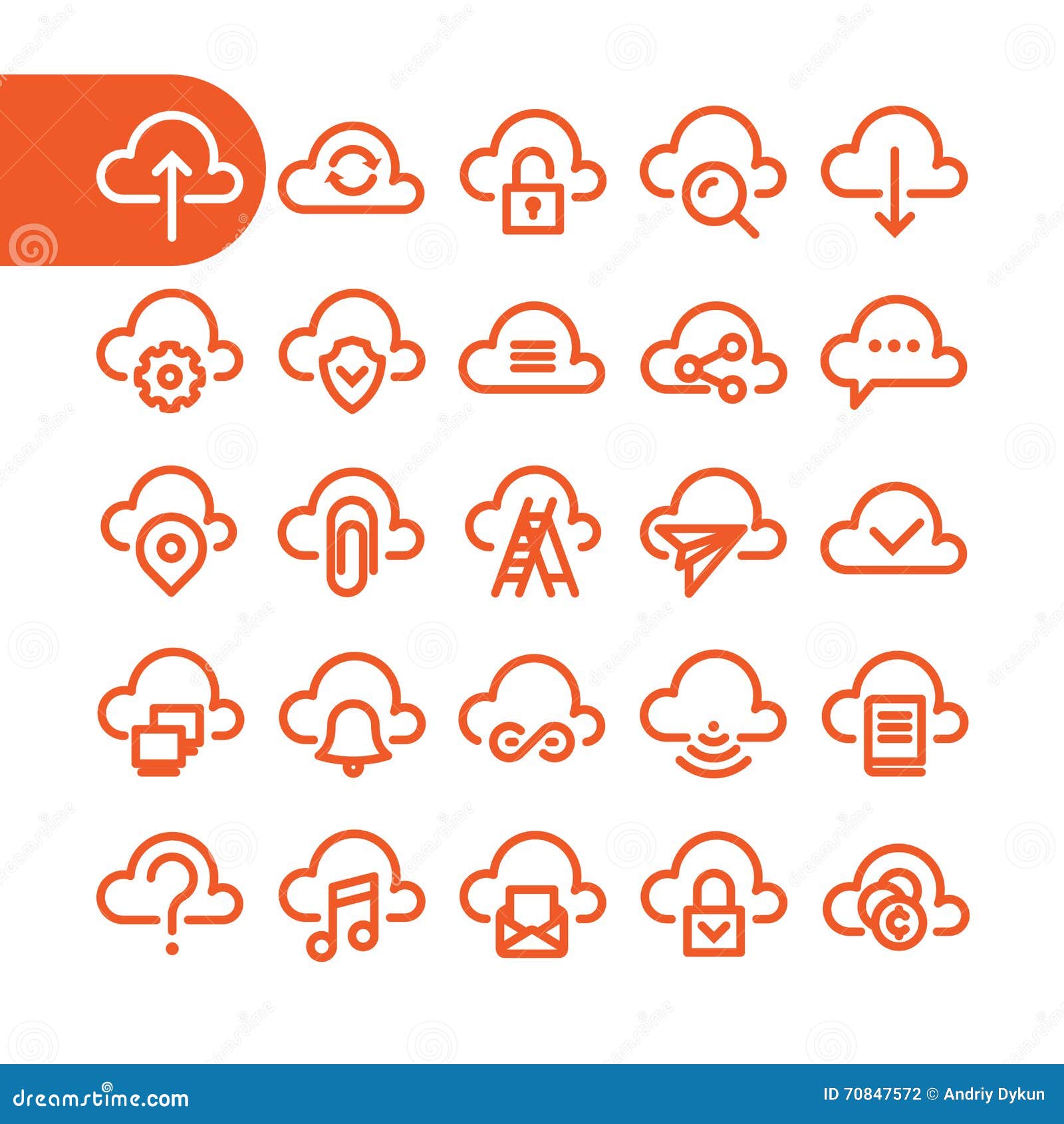 Fat Line Icons stock vector. Illustration of mobile, purse - 70847572